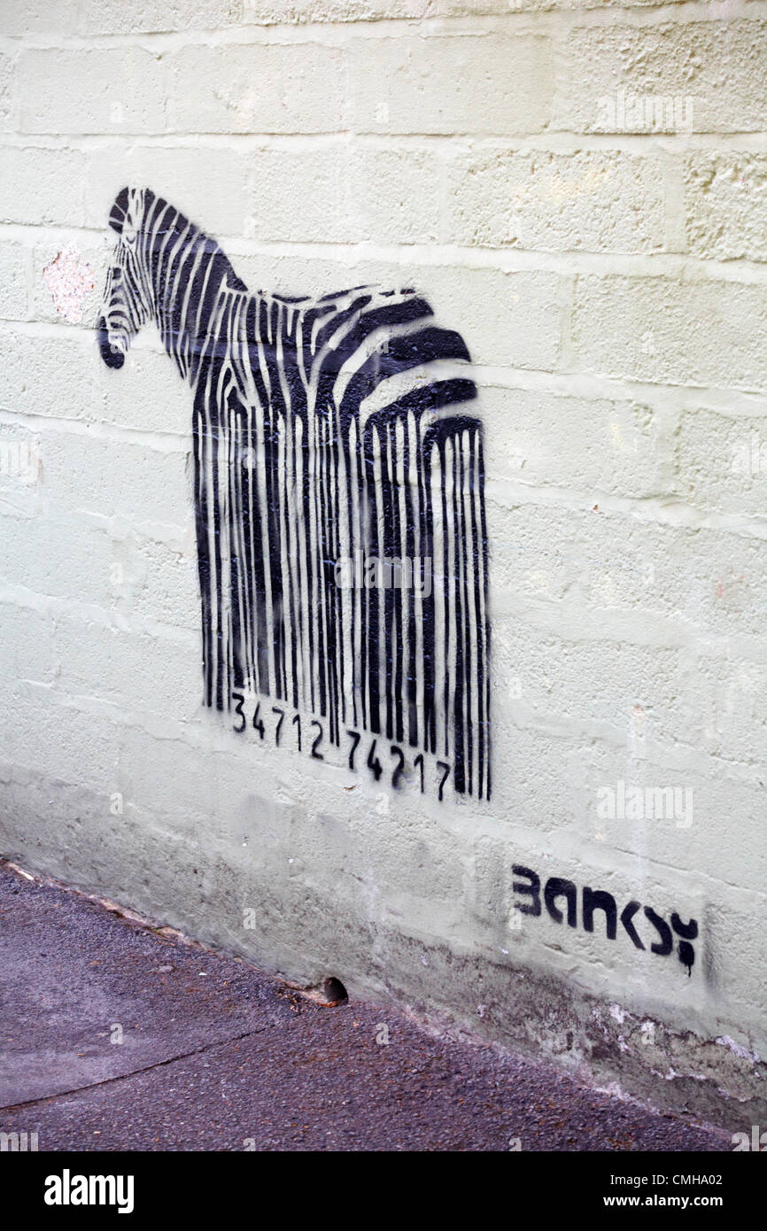 Banksy Graffiti Wallpaper Zebra