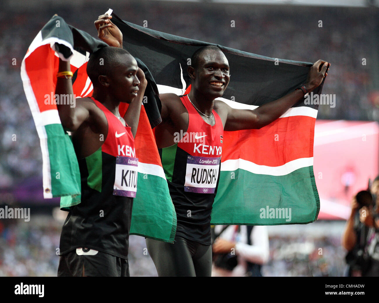 DAVID LEKUTA RUDISHA & TIMOTHY KITUM 2012 OLYMPIC GAMES Stock Photo - Alamy