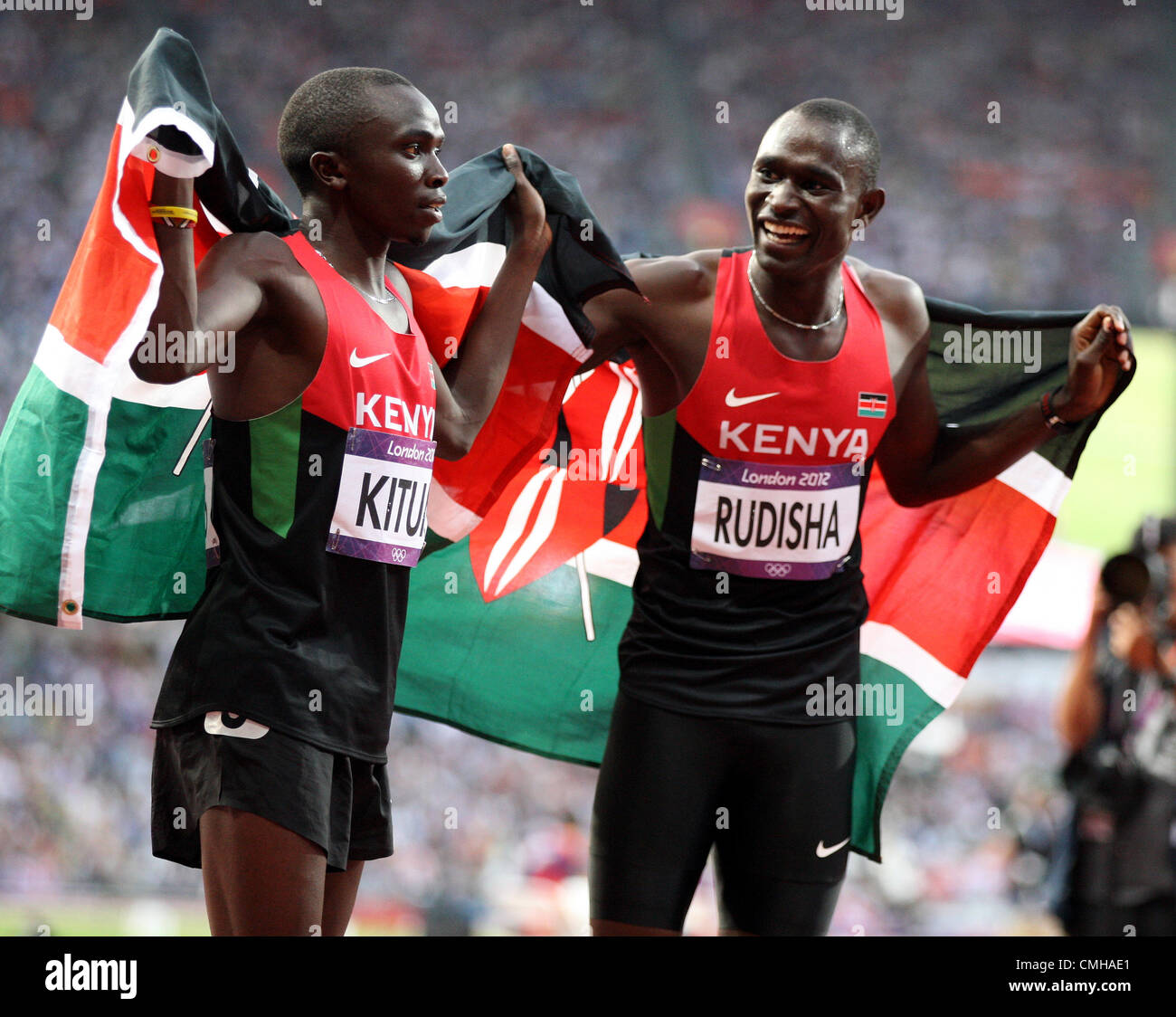DAVID LEKUTA RUDISHA & TIMOTHY KITUM 2012 OLYMPIC GAMES Stock Photo - Alamy