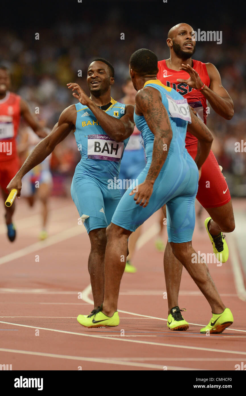 10th Aug 2012. LONDON, ENGLAND - AUGUST 10, Ramon Miller of Bahamas ...