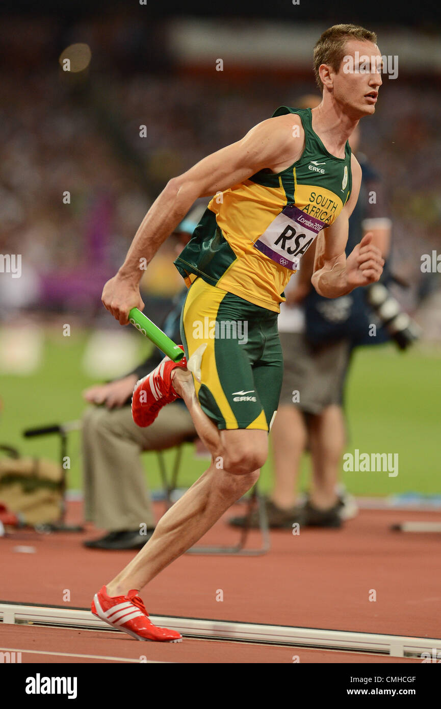 10th Aug 2012. LONDON, ENGLAND - AUGUST 10, Shaun de Jager of South ...