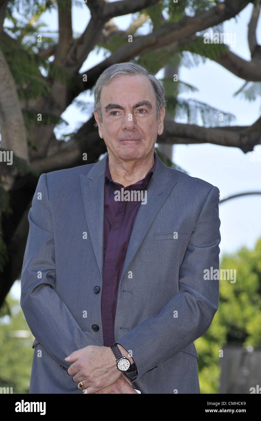 10th Aug 2012. Neil Diamond at the induction ceremony for Star on the ...
