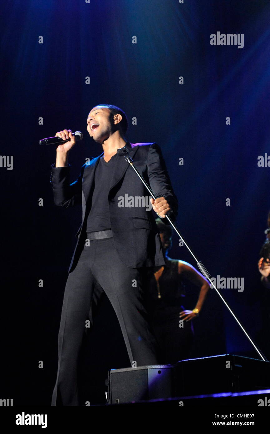 10th Aug 2012. JOHANNESBURG, SOUTH AFRICA: American singer John Legend ...