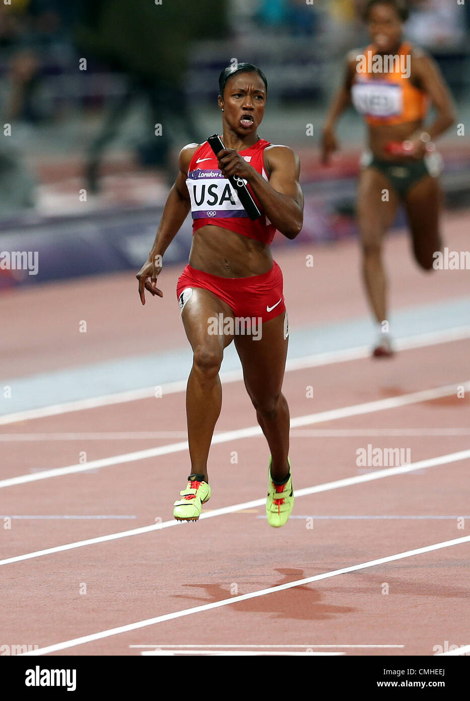 CARMELITA JETER 4X100 METRES OLYMPIC GAMES 2012 Stock Photo - Alamy
