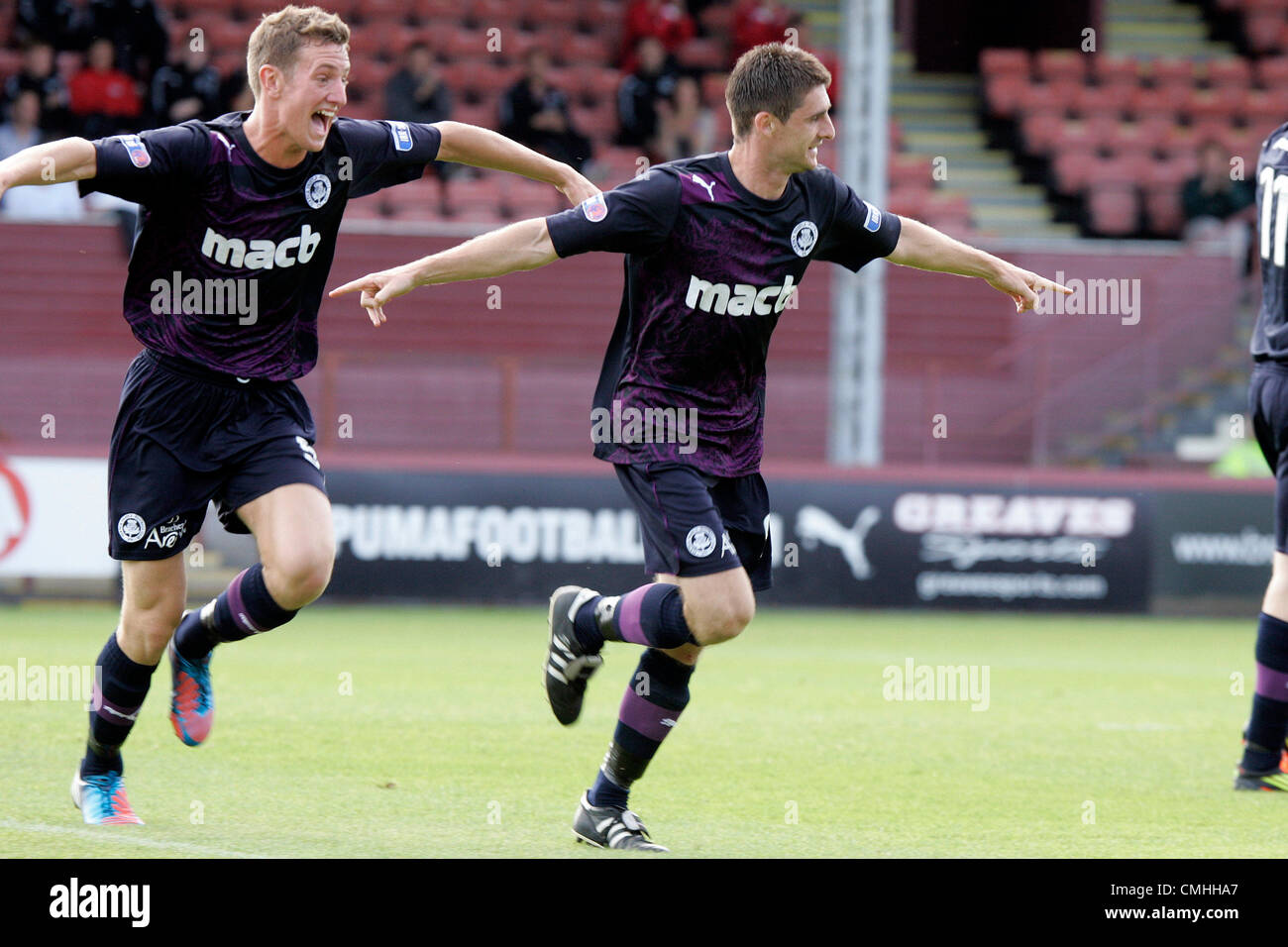 11th Aug 2012. 11.08.2012 Glasgow, Scotland. 9 Kris Doolan celebrates ...