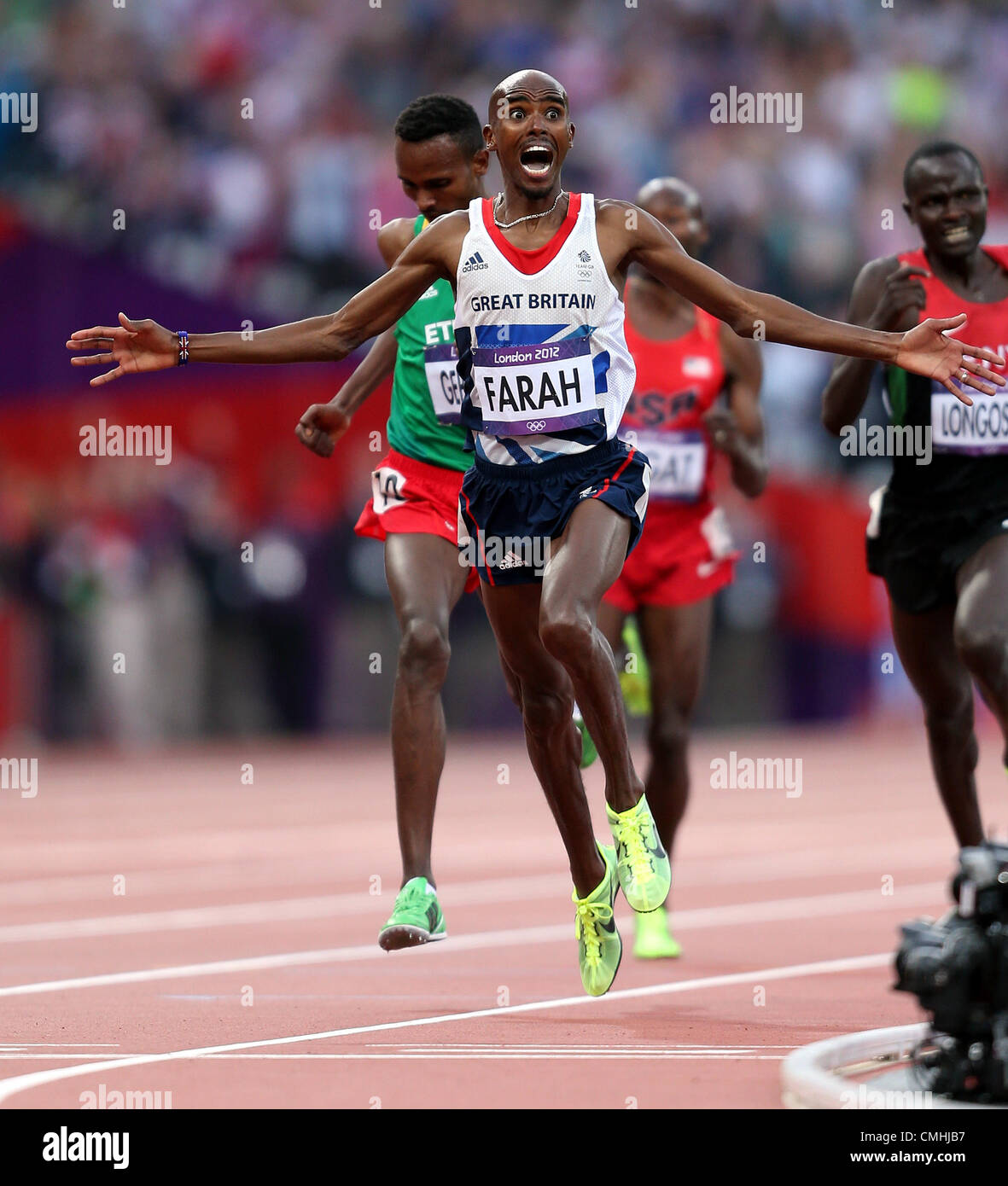 MO FARAH LONDON 2012 OLYMPIC GAMES Stock Photo - Alamy