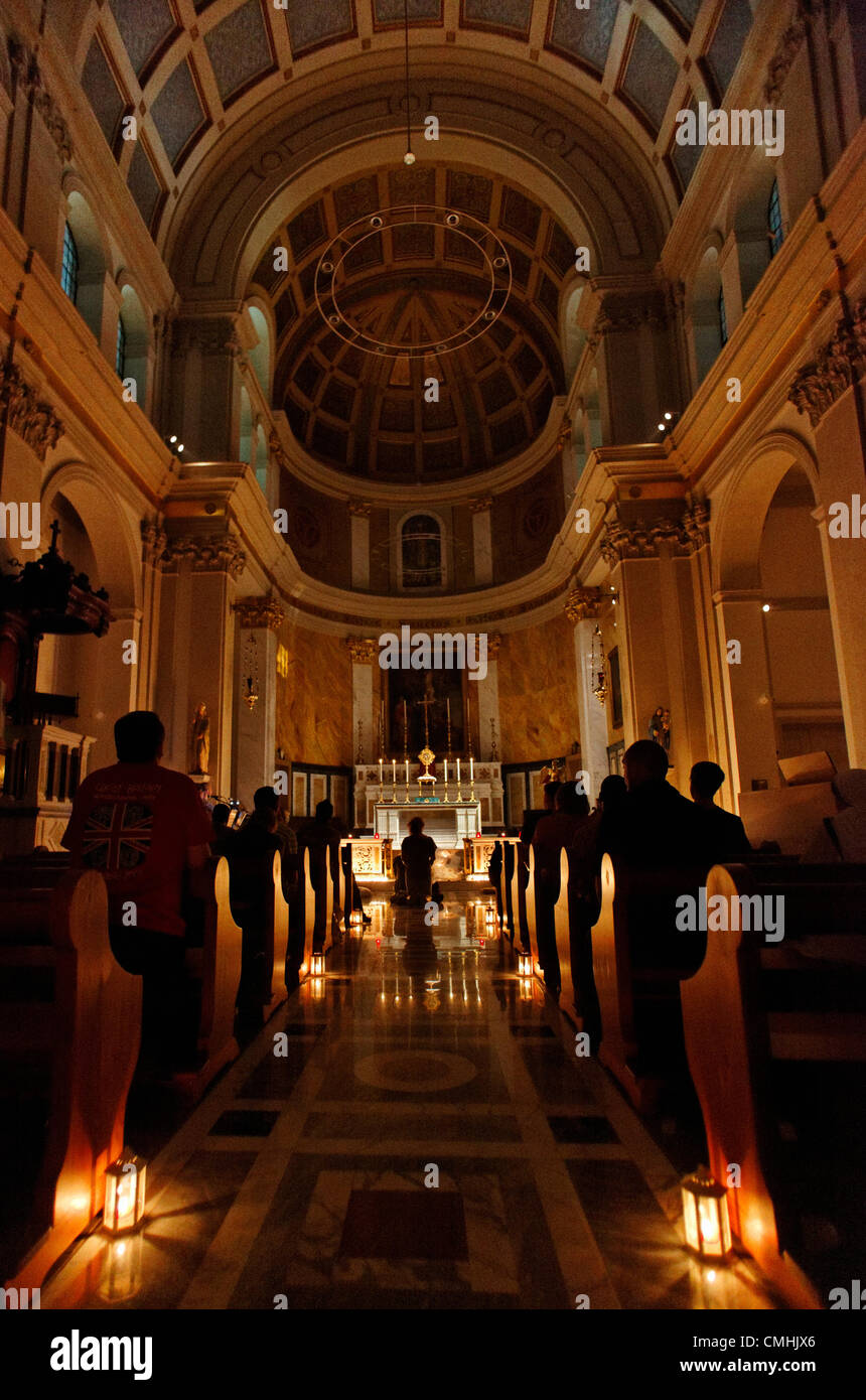 London, United Kingdom - 10 August 2012 Invited in by the catholic ...