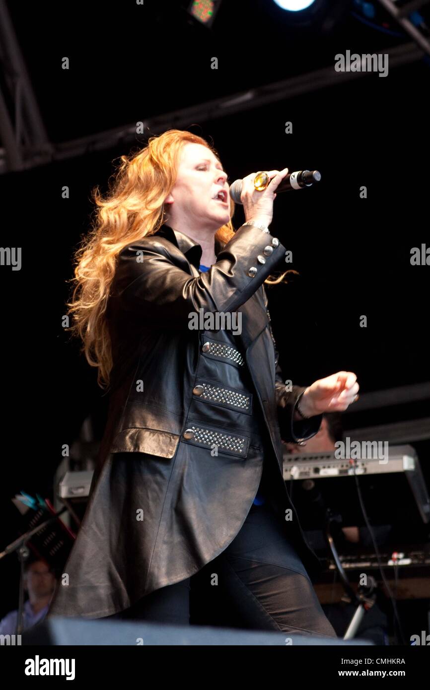 Saturday 11th August 2012. Carol Decker of T'Pau performing at the Here ...