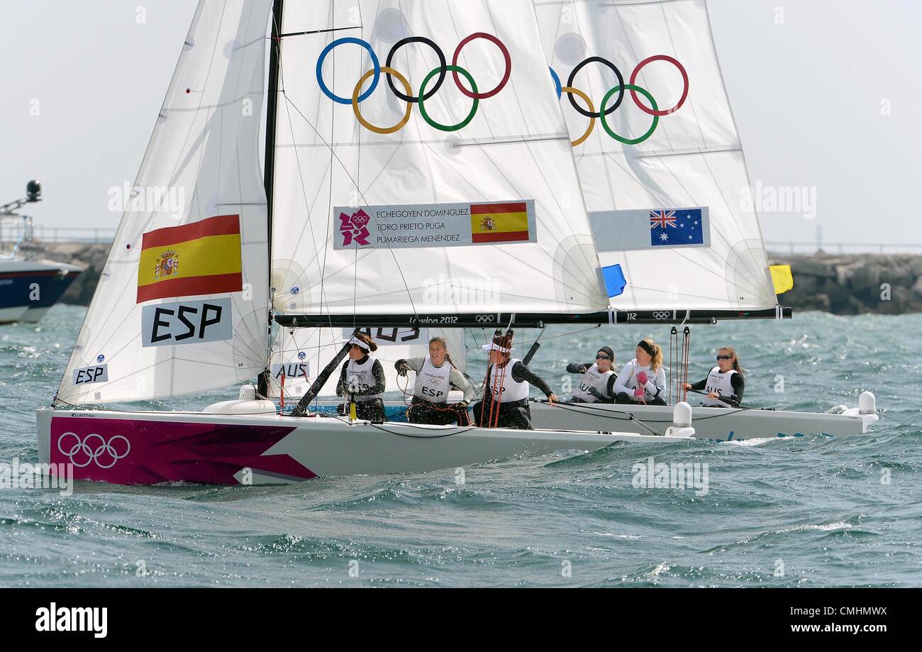 London 2012 Olympics, Sailing at the Weymouth & Portland Venue, Dorset ...