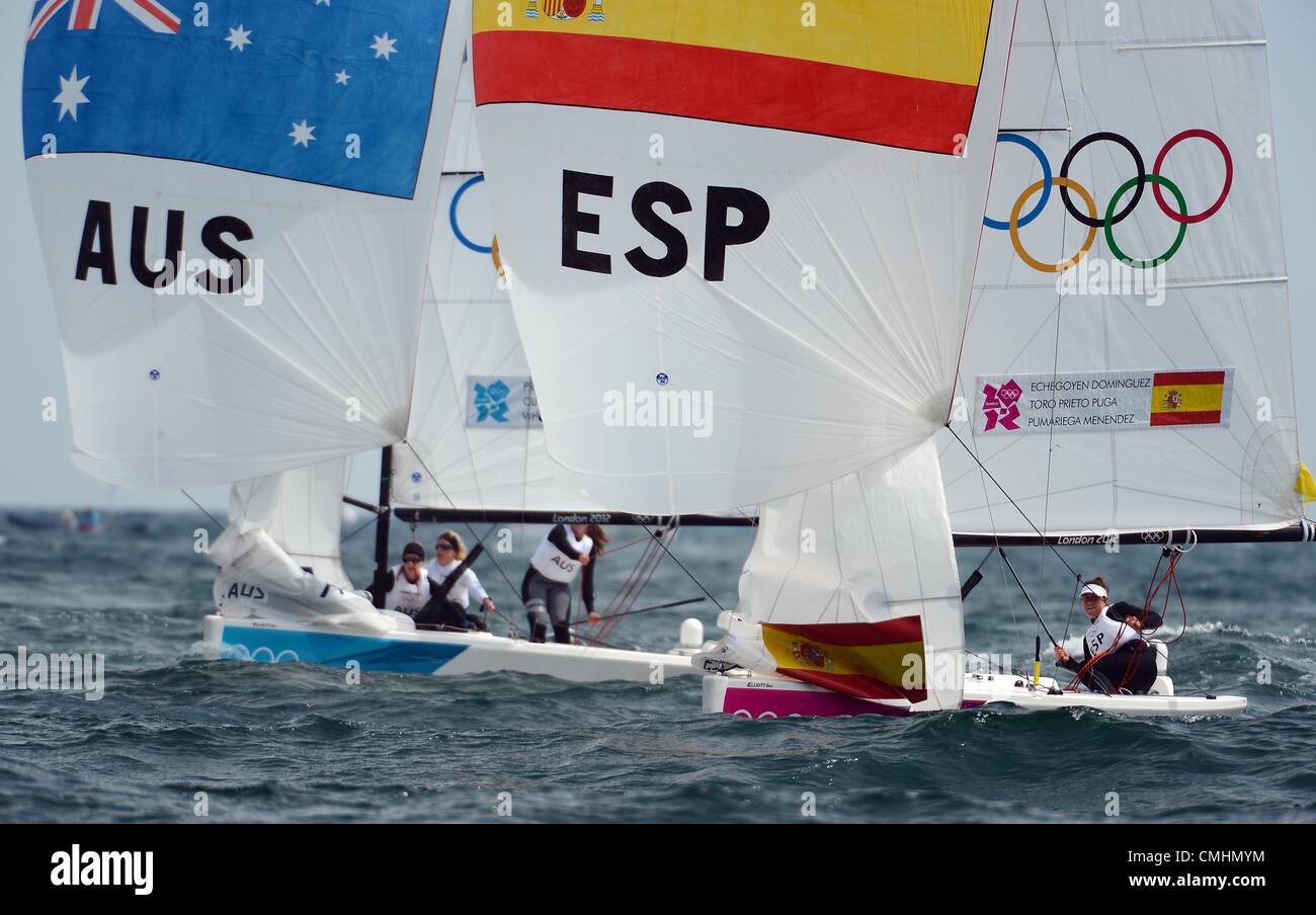 London 2012 Olympics, Sailing at the Weymouth & Portland Venue, Dorset ...