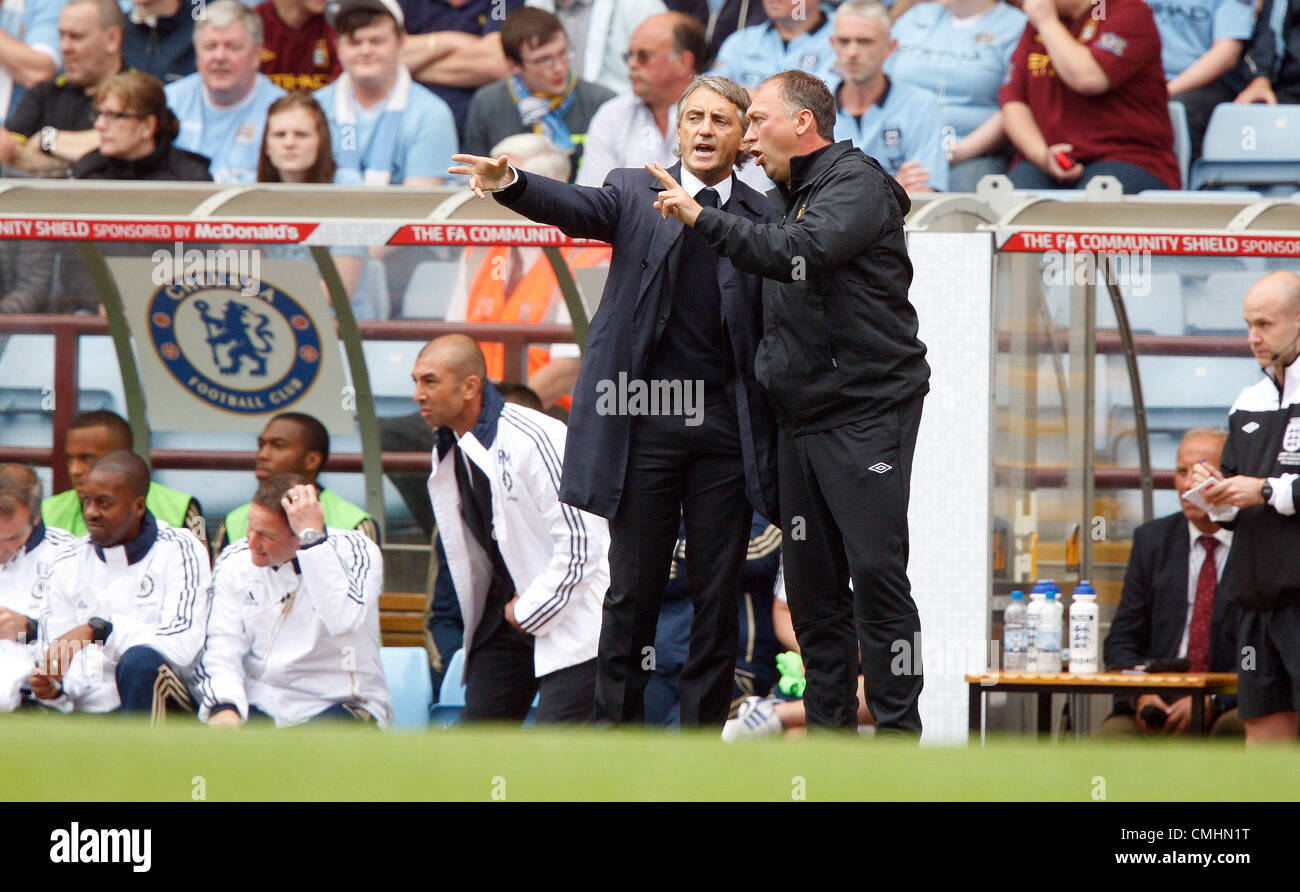 ROBERTO MANCINI & DAVID PLATT CHELSEA V MANCHESTER CITY VILLA PARK ...