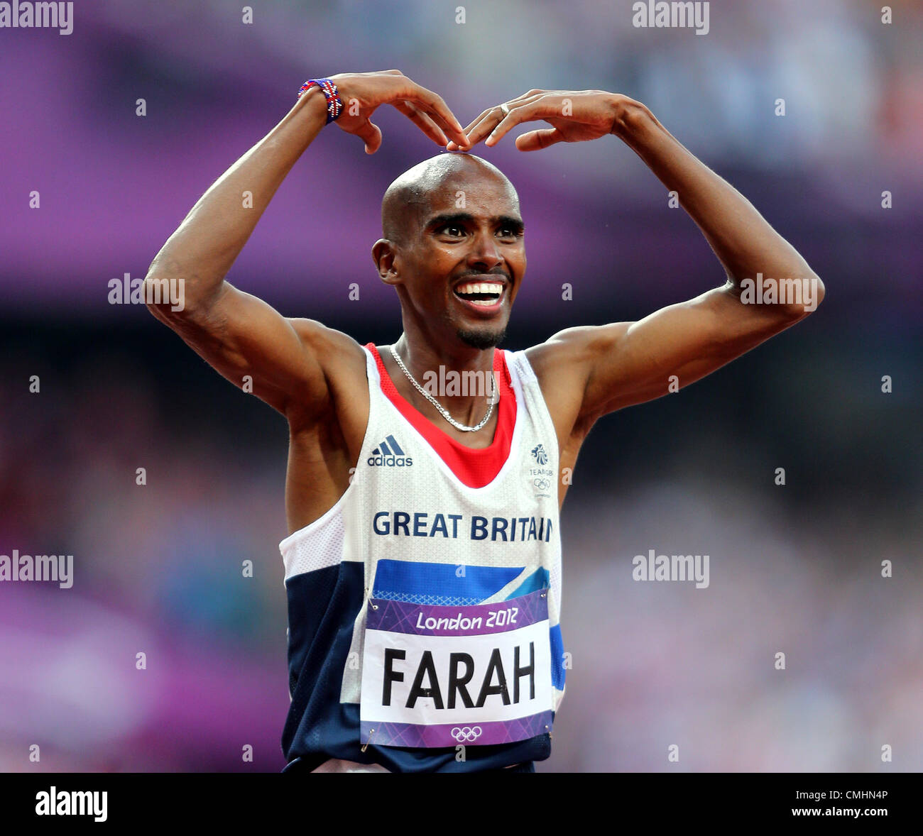 MO FARAH LONDON 2012 OLYMPIC GAMES Stock Photo - Alamy