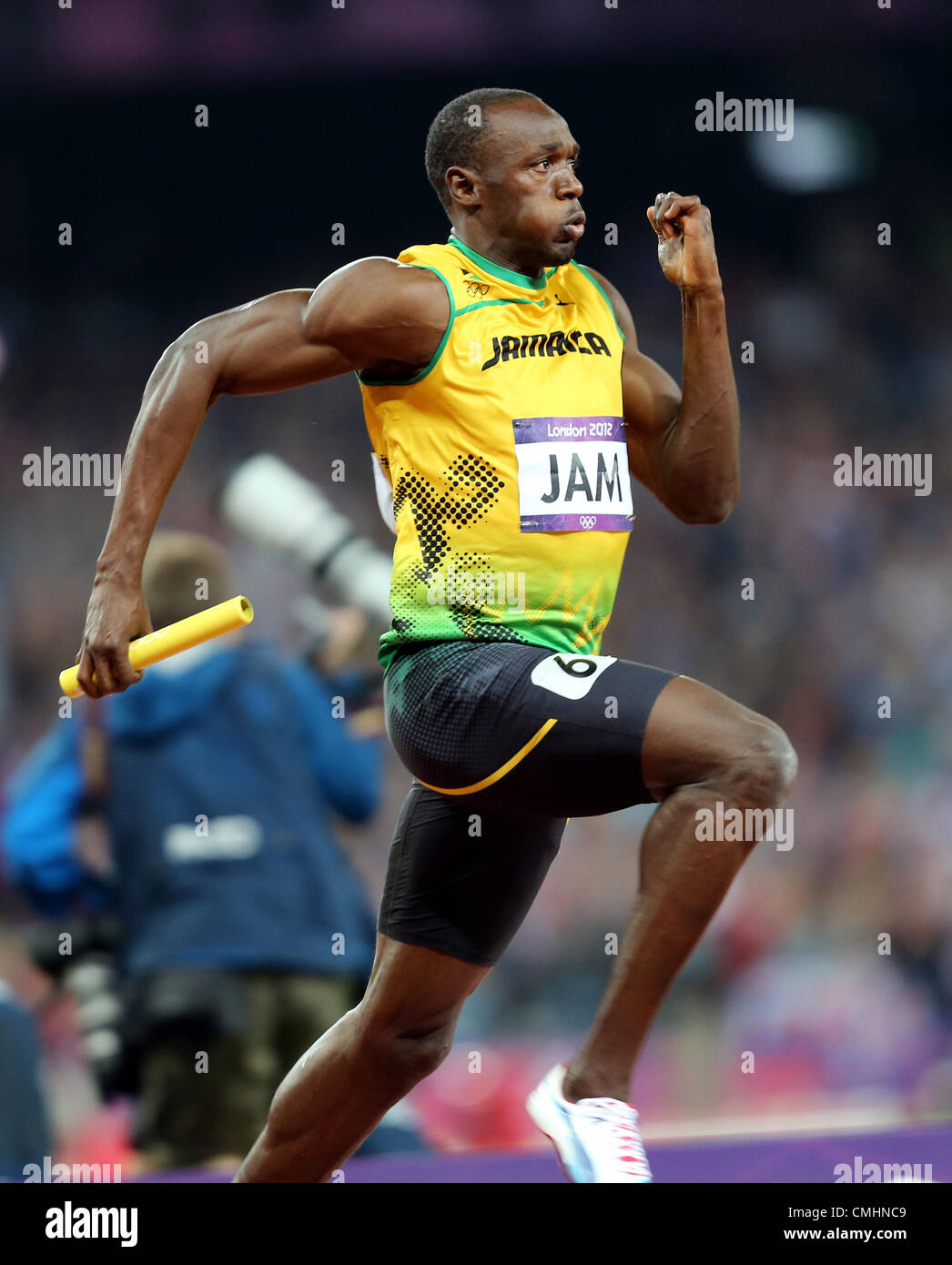 USAIN BOLT JAMAICA LONDON 2012 OLYMPIC GAMES, MENS 4X100M FINALL ...