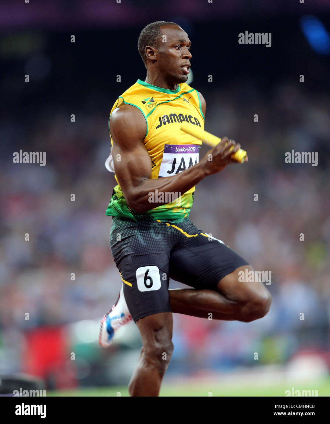 USAIN BOLT JAMAICA LONDON 2012 OLYMPIC GAMES, MENS 4X100M FINALL ...