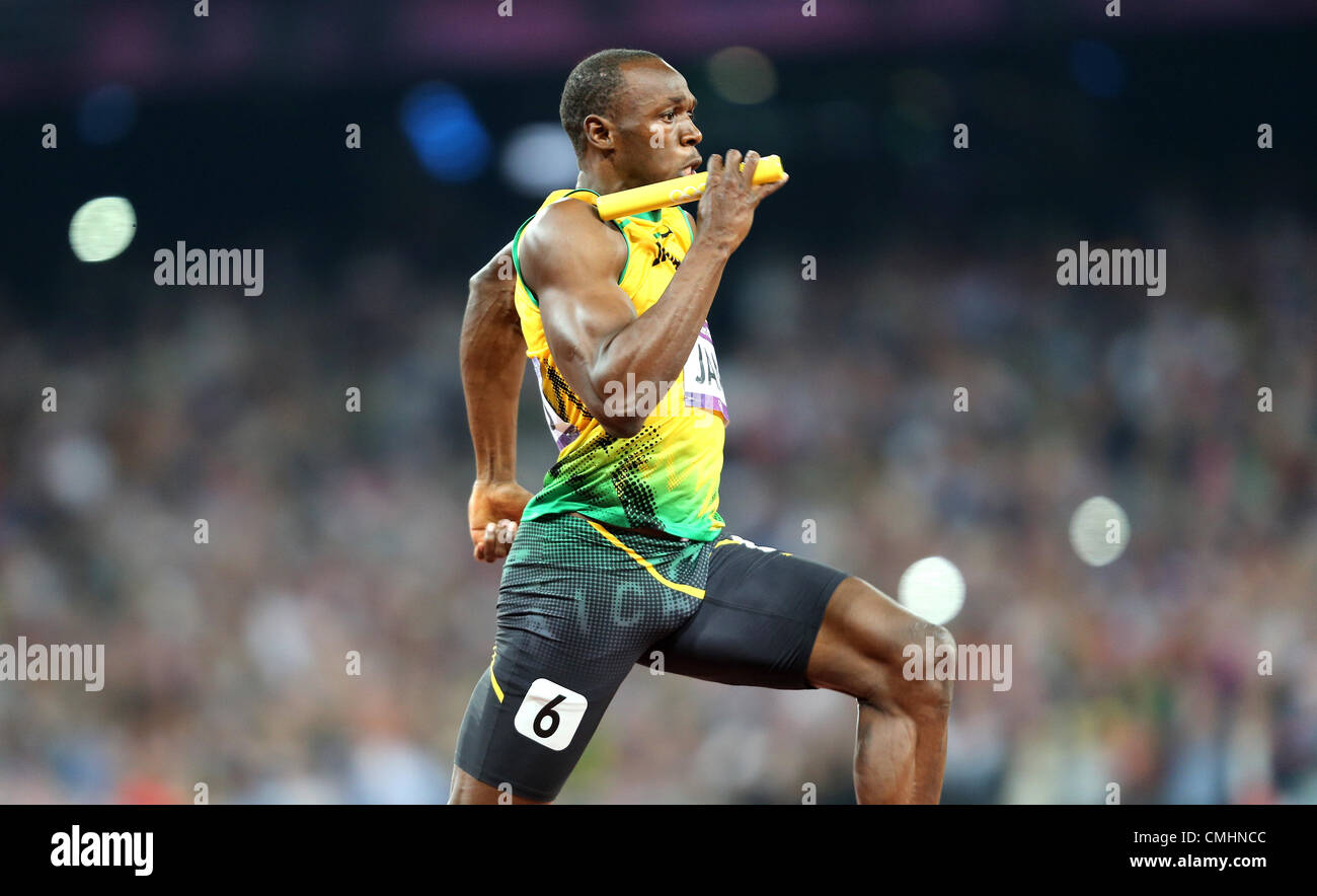 USAIN BOLT JAMAICA LONDON 2012 OLYMPIC GAMES, MENS 4X100M FINALL ...