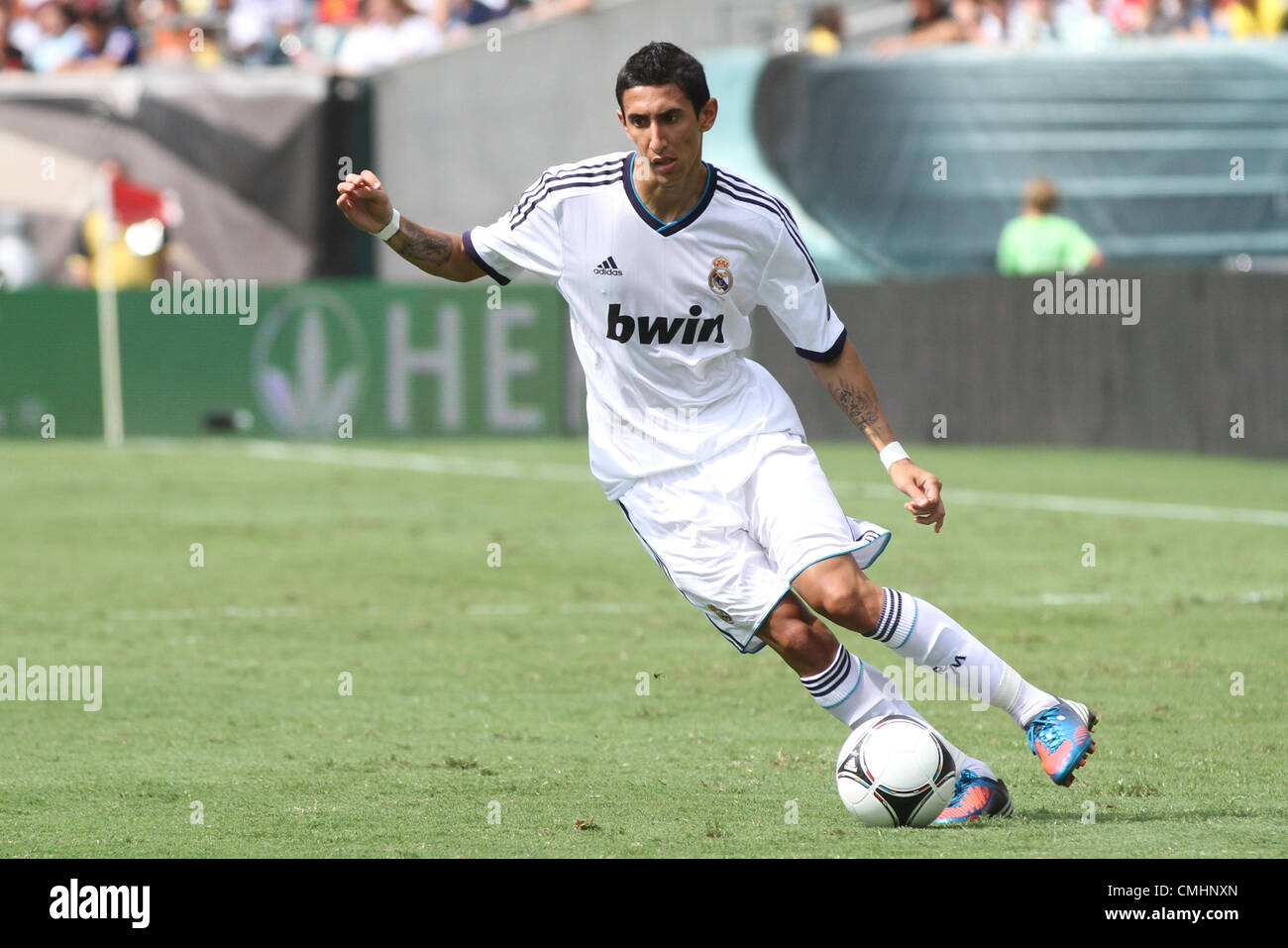11.08.2012. Philadelphia, USA. Real Madrid midfielder Angel Di Maria ...