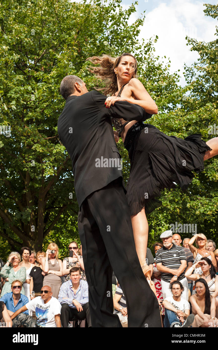 12th Aug 2012. Professional dancers Raquel Greenberg and partner ...