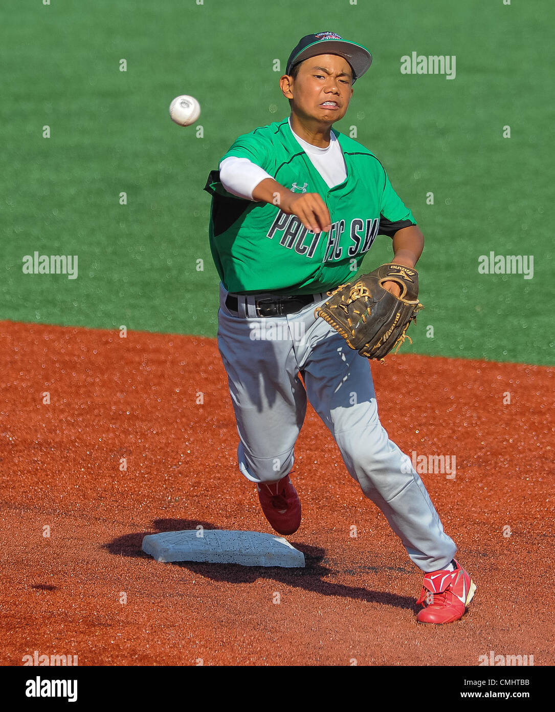 Aug. 12, 2012 - Aberdeen, Maryland, U.S. - Mililani(HI)'s Ryne Oshiro ...