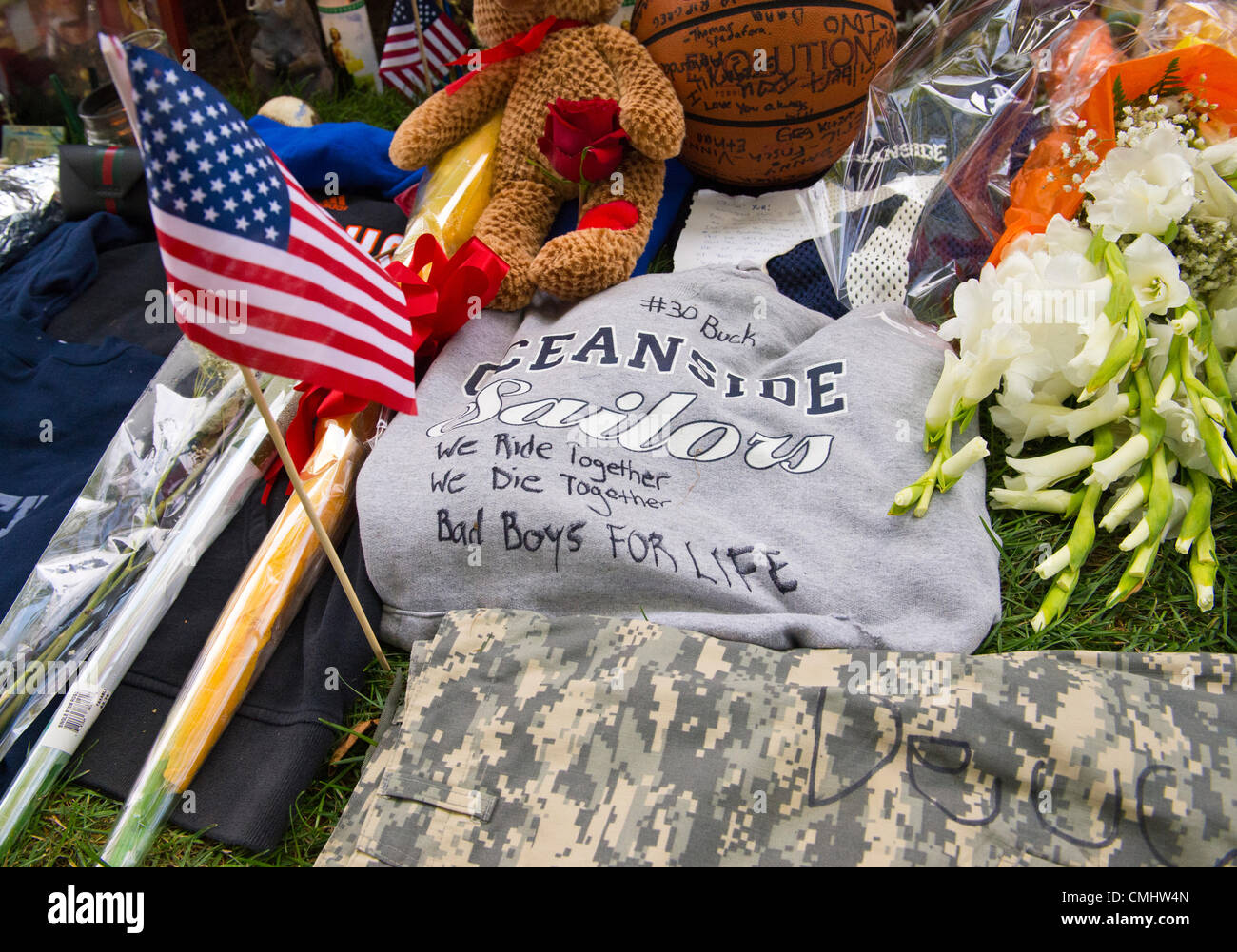 AUG. 12, 2012 - OCEANSIDE, NEW YORK U.S. - At the family home of Lance ...