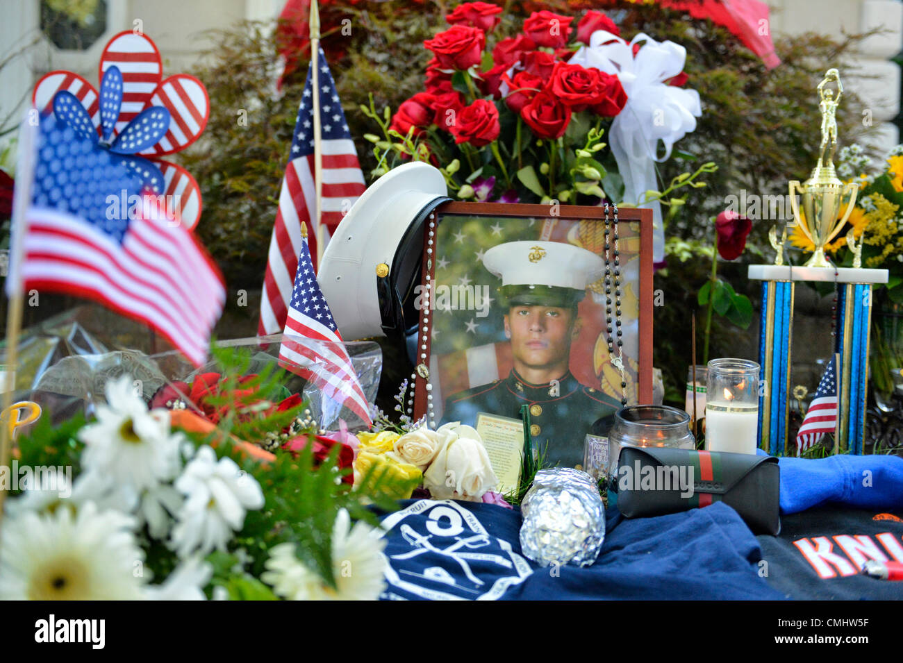 AUG. 12, 2012 - OCEANSIDE, NEW YORK U.S. - A makeshift memorial for ...