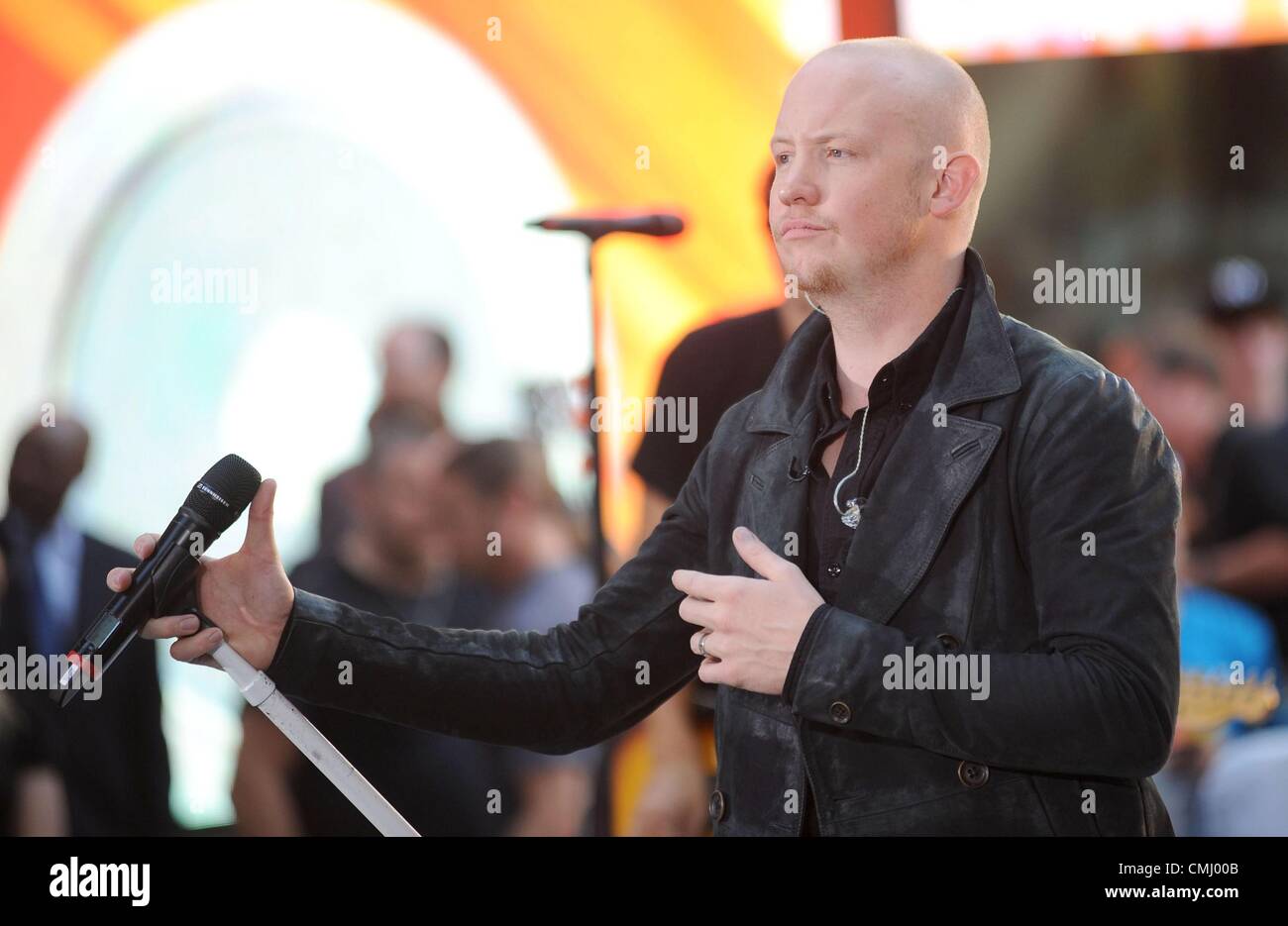 Isaac Slade on stage for NBC Today Show Concert with The Fray ...