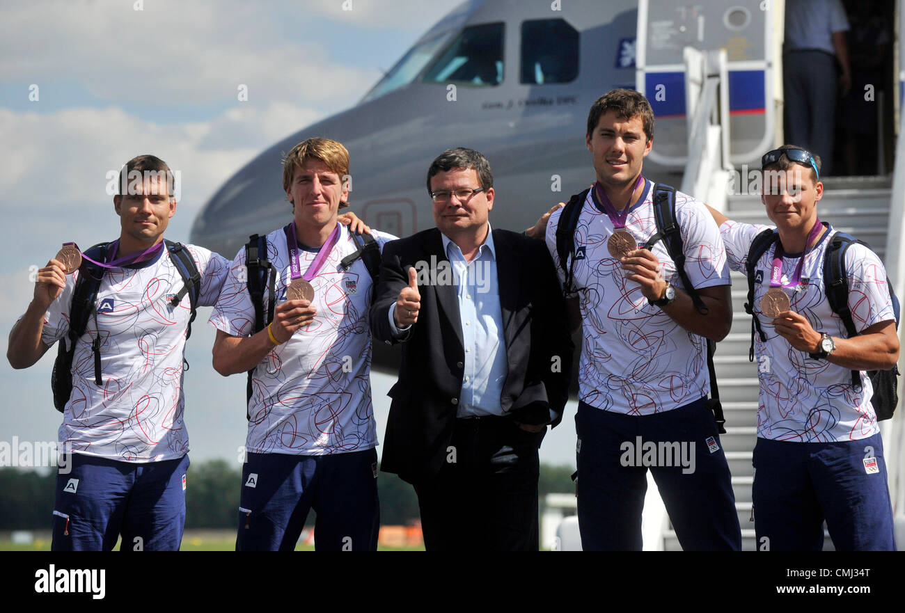 13th Aug 2012. From left to right: Czech Republic's Jan Sterba, Lukas ...