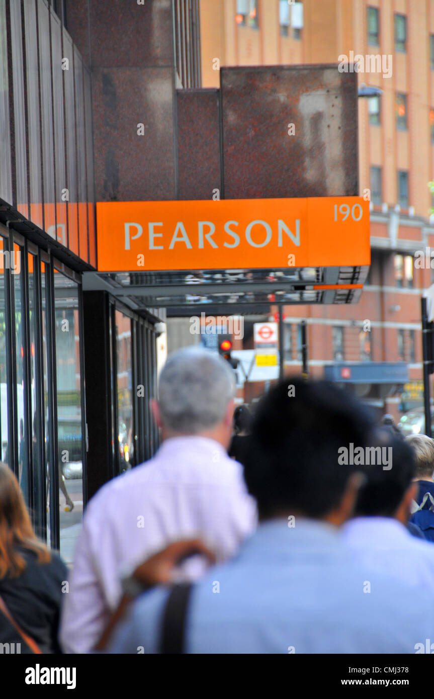 Holborn, London, UK. 14th August 2012. Offices of Pearson, the ...