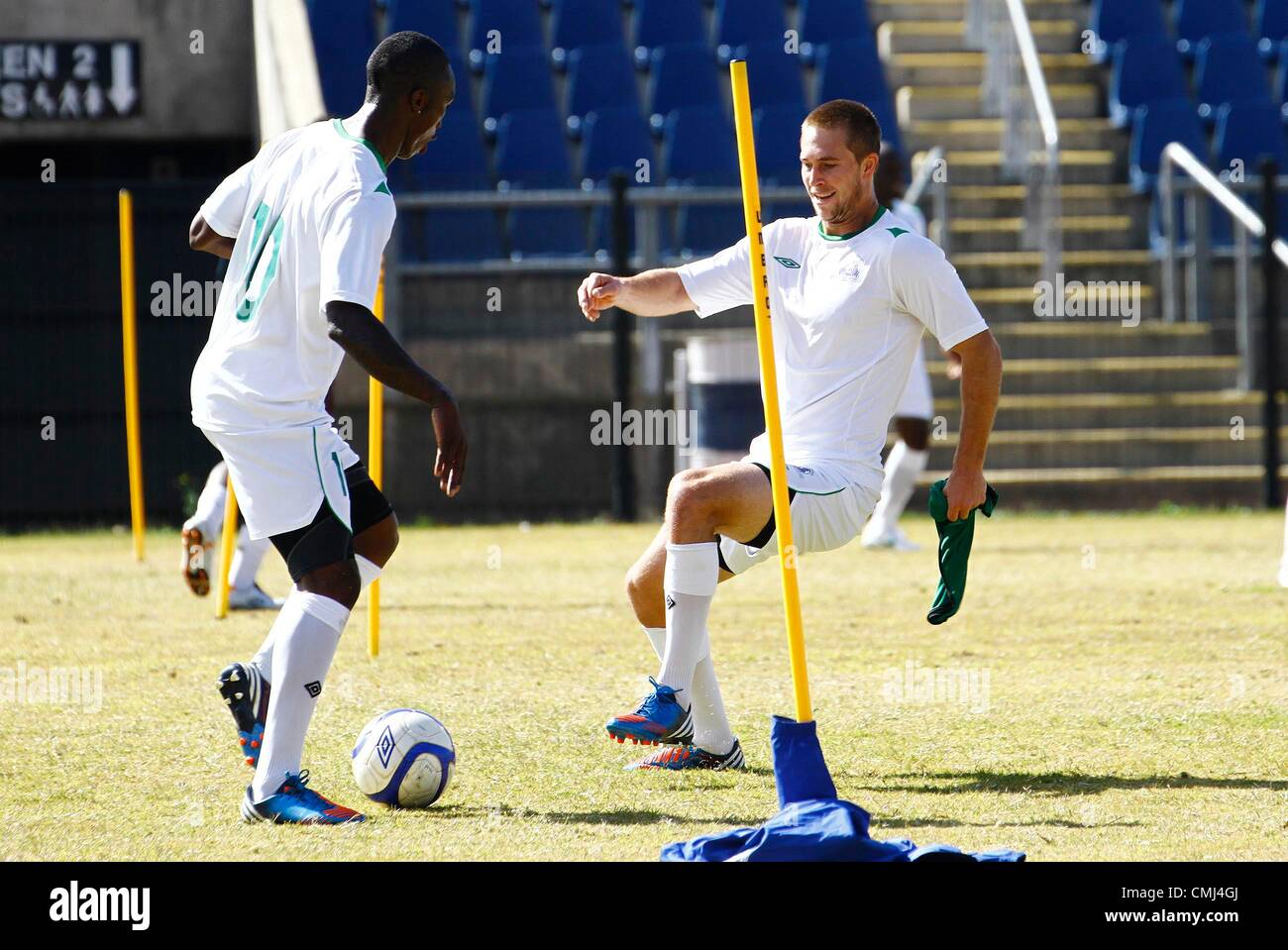 PIETERMARITZBURG, SOUTH AFRICA - AUGUST 14,Rheece Evans during the ...