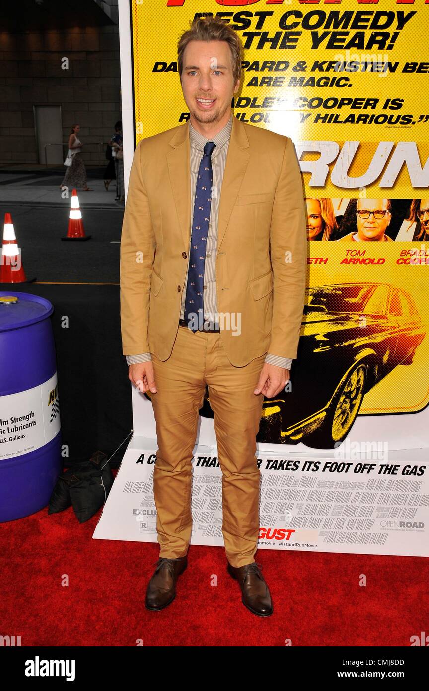 14th Aug 2012. Dax Shepard at arrivals for HIT AND RUN Premiere, Regal ...
