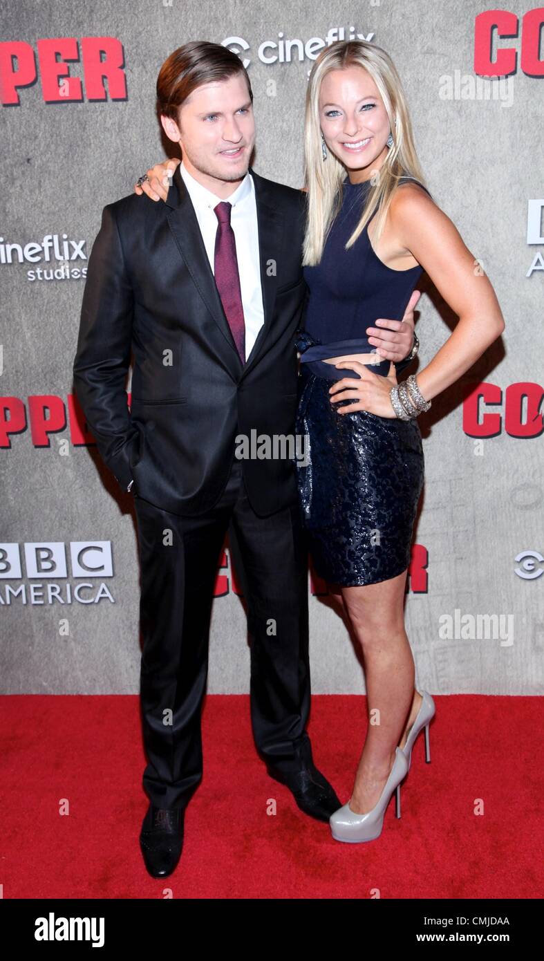 15th Aug 2012. Tom Weston-Jones, Anastasia Griffith at arrivals for BBC ...