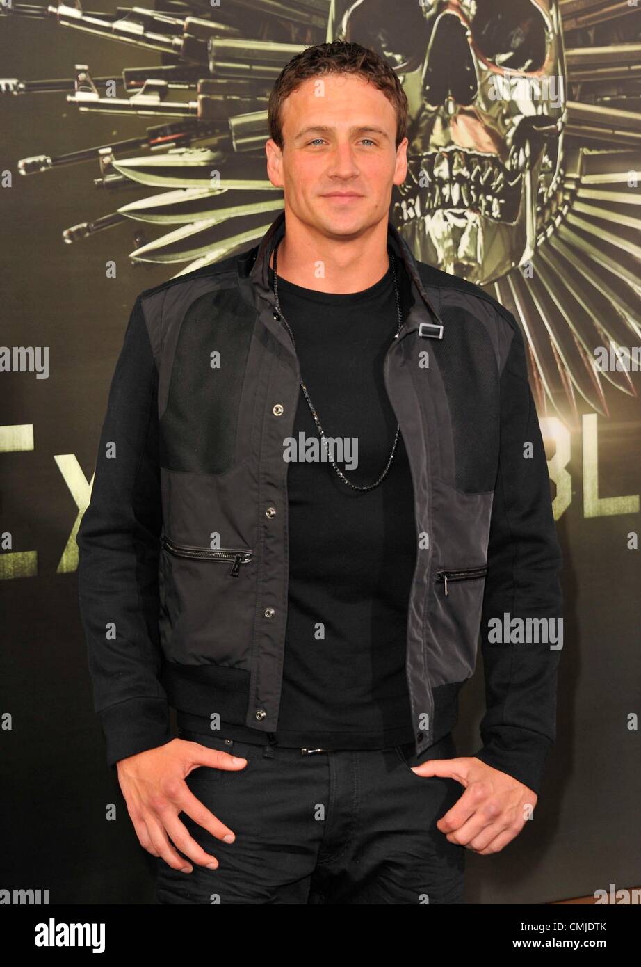 15th Aug 2012. Ryan Lochte at arrivals for THE EXPENDABLES 2 Premiere ...