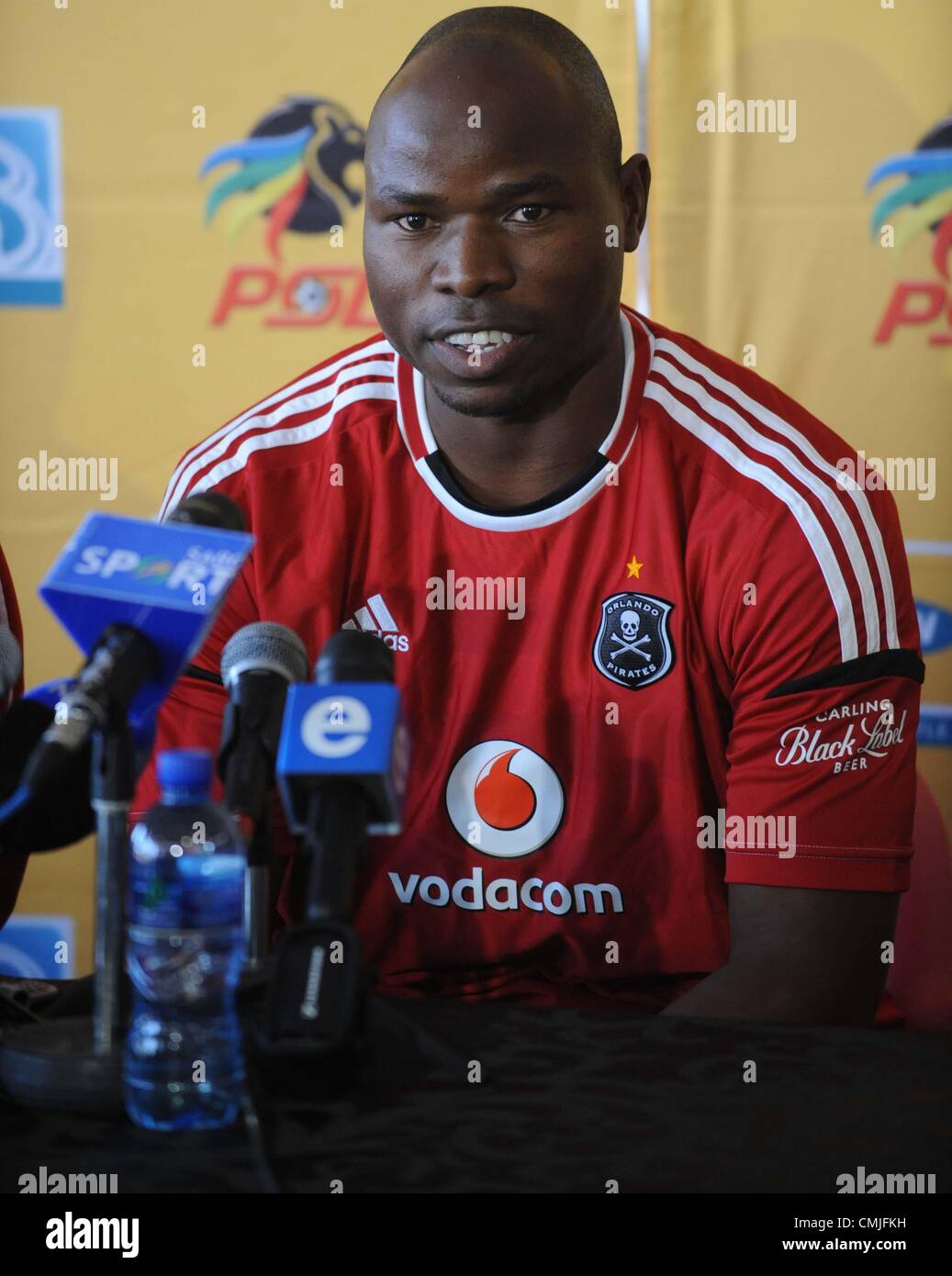 16th Aug 2012. JOHANNESBURG, SOUTH AFRICA - AUGUST 16, Collins Mbesuma ...