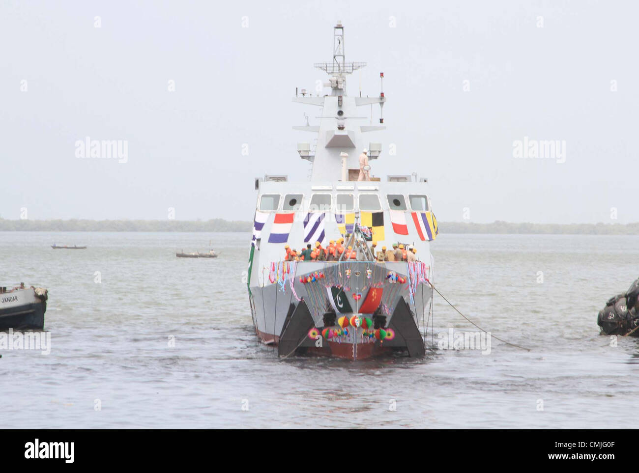 View of second Fast Attack Craft (Missile) PNS DEHSHAT during Launching ...