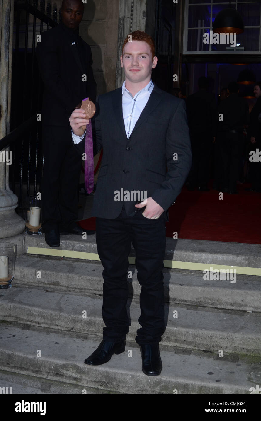 15th August 2012 Olympian Dan Purvis arrives at the Samsung Galaxy Note ...
