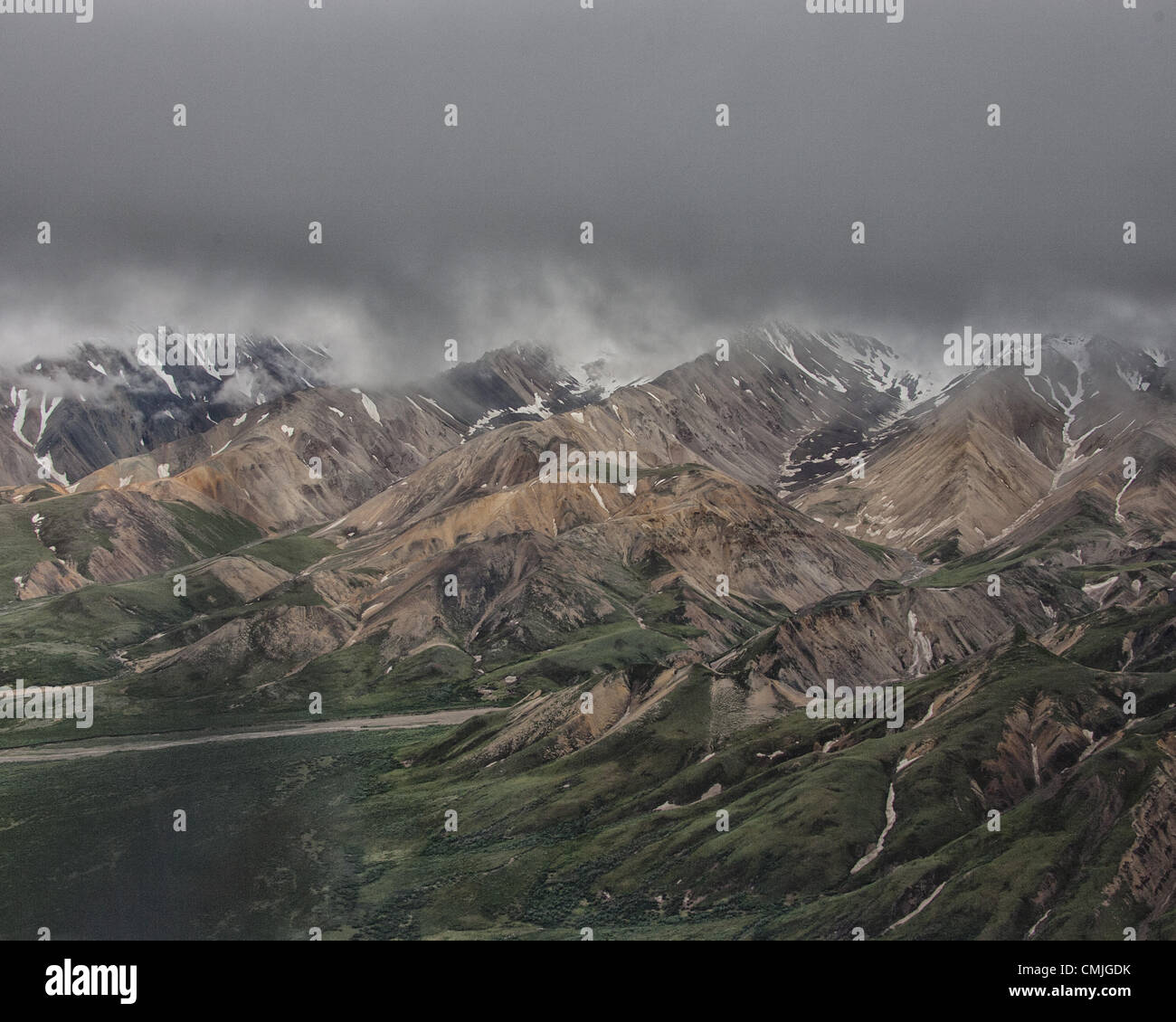 Aerial view braided glacial rivers hi-res stock photography and images ...