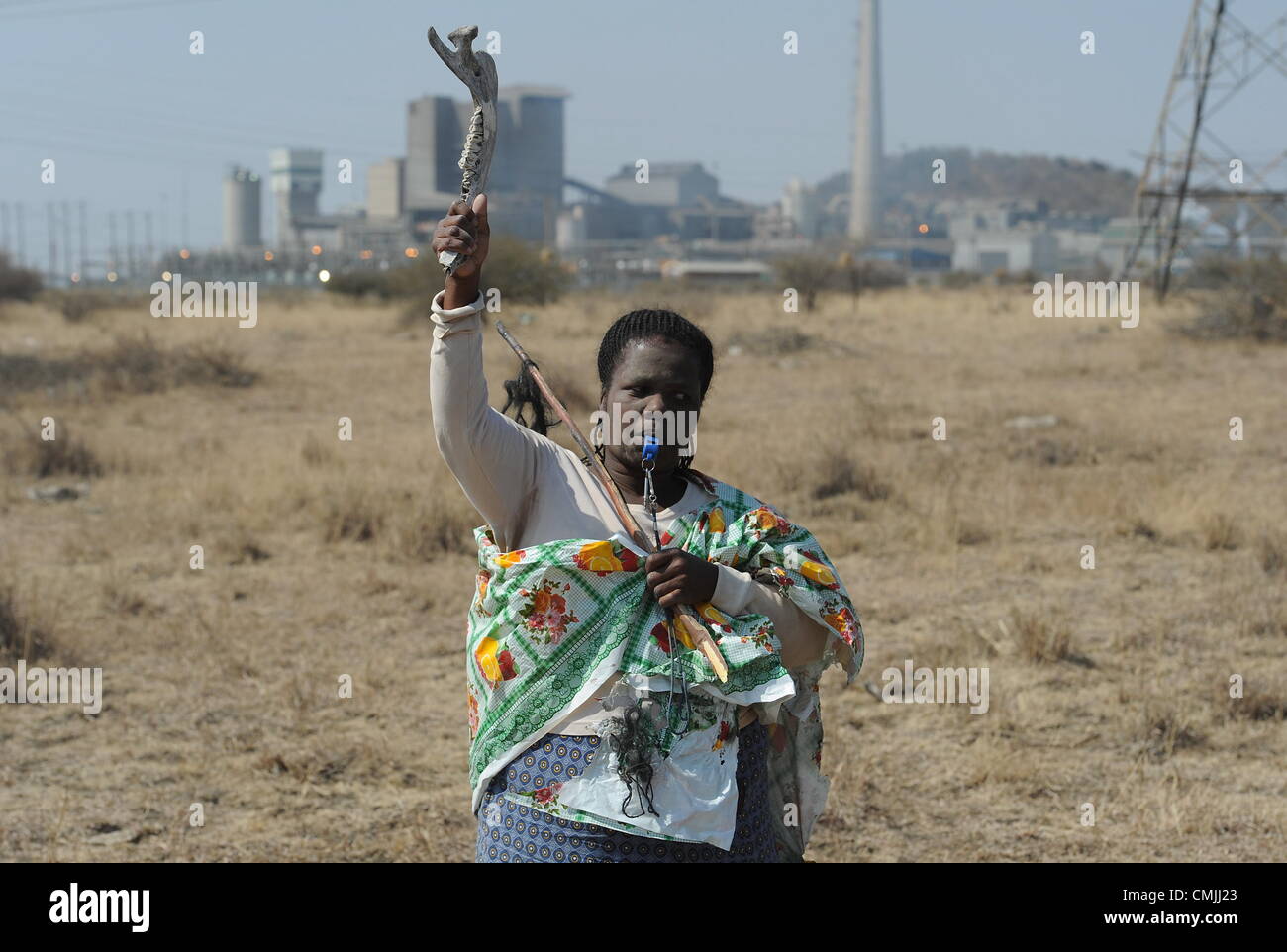 16th Aug 2012. RUSTENBURG, SOUTH AFRICA: Women join the mine workers as ...