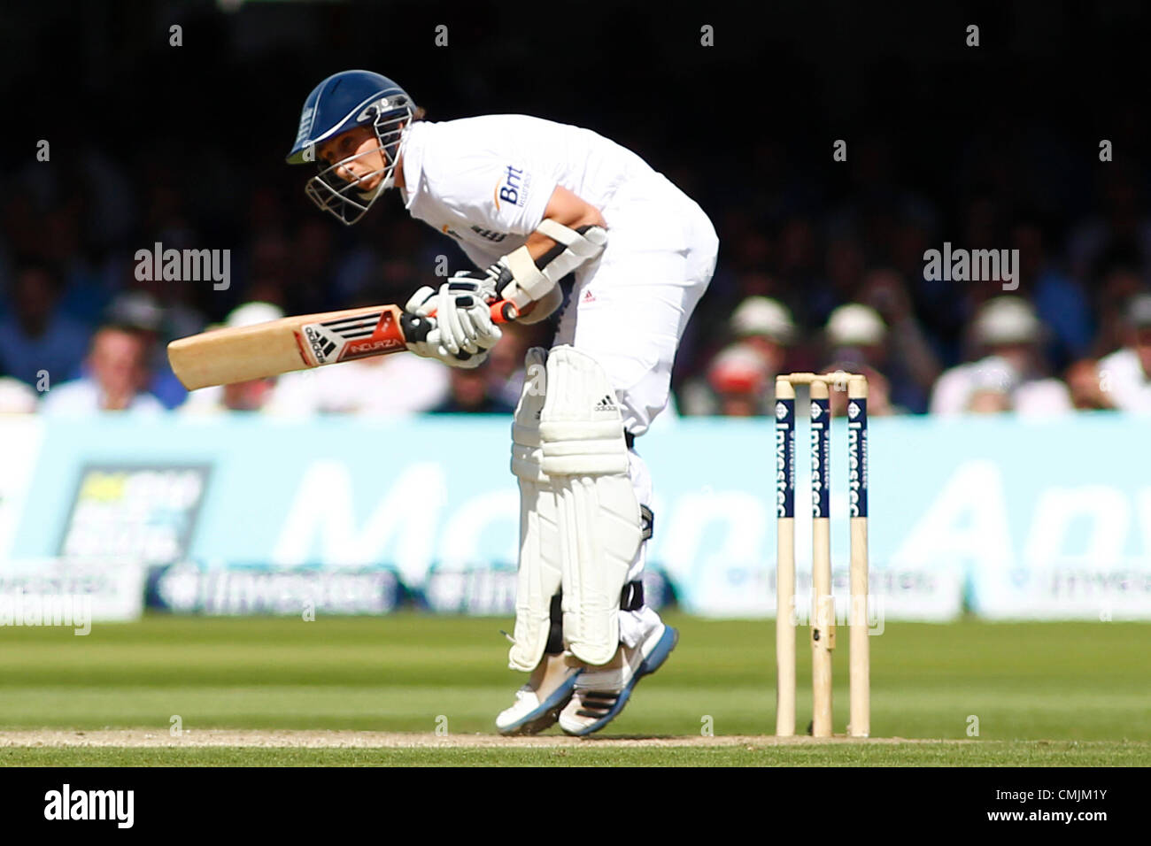 17/08/2012 London, England. England's James Taylor ducks a bouncer ...