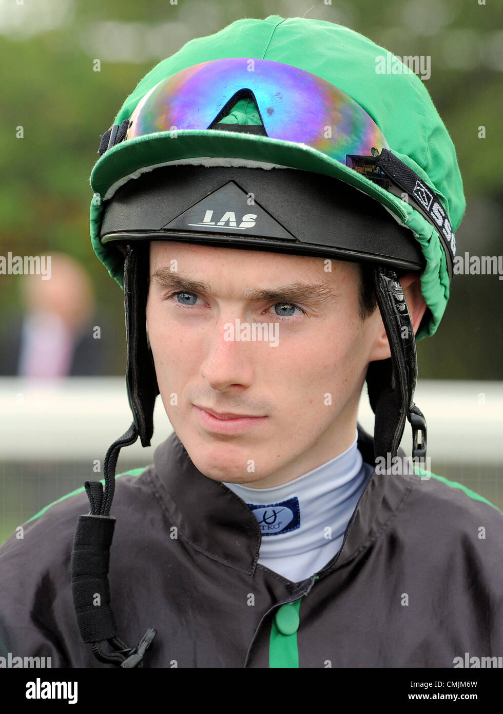 LUKE MCNIFF JOCKEY BEVERLEY RACECOURSE BEVERLEY ENGLAND 15 August 2012 ...