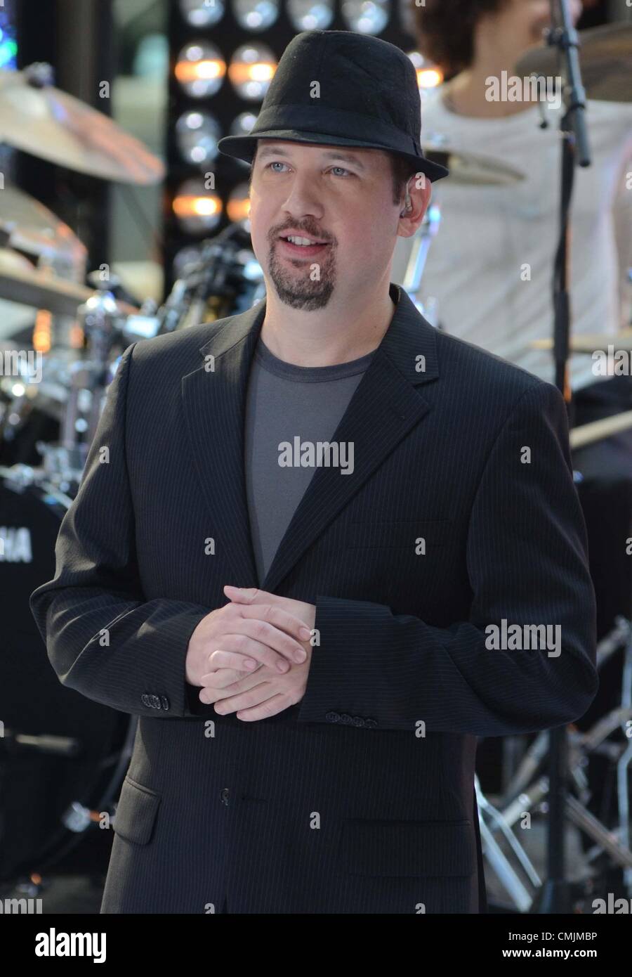 17th Aug 2012. Justin Jeffre on stage for NBC Today Show Concert with ...