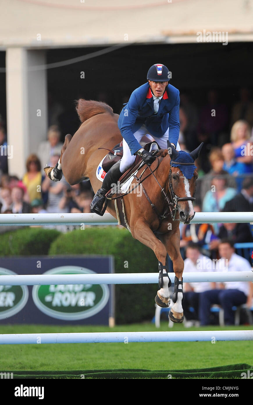 17.08.2012. Dubln, Ireland. France's Kevin Staut on Reveur De Hurtebise ...