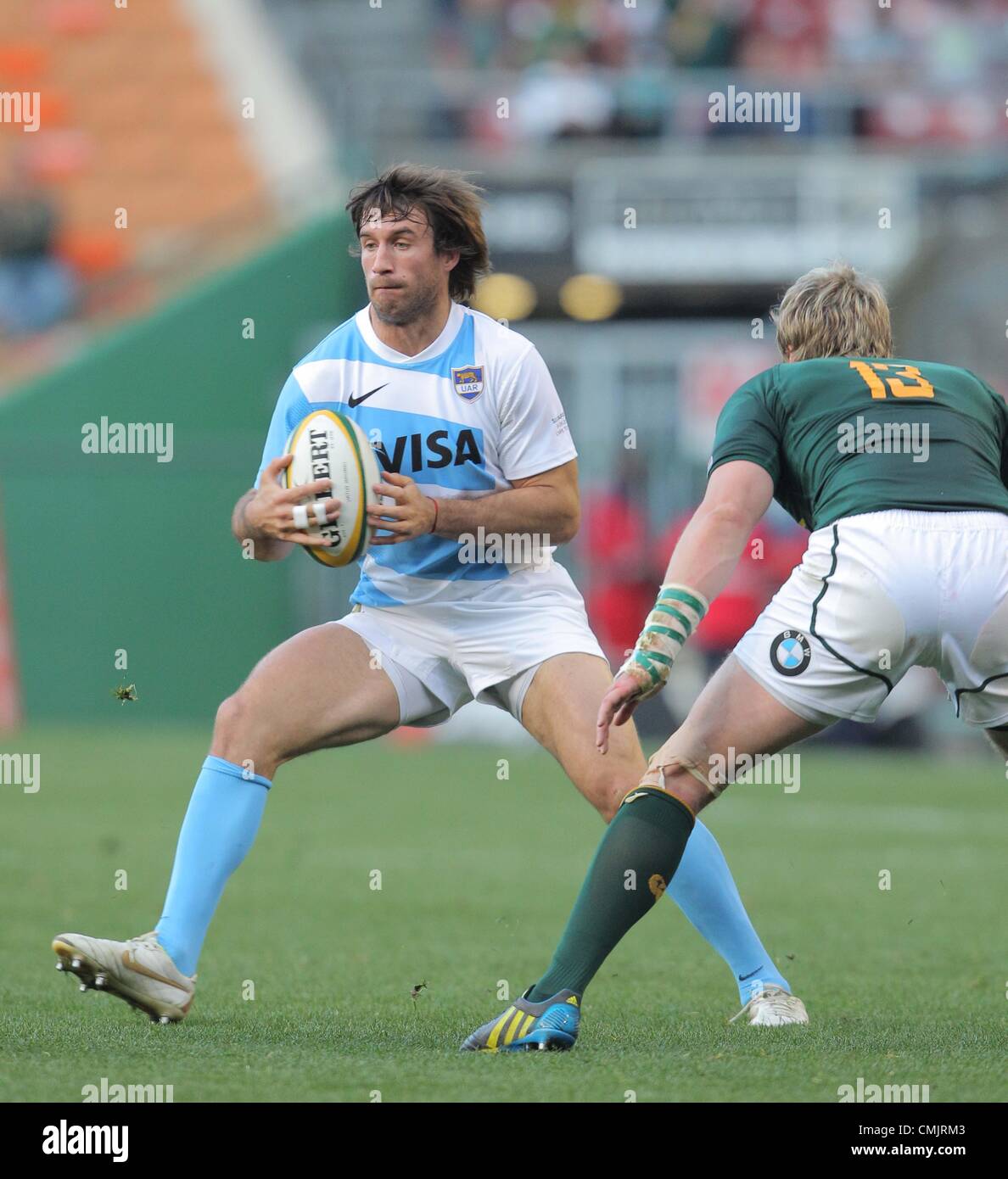 CAPE TOWN, SOUTH AFRICA - AUGUST 18, Argentina centre Marcelo Bosch ...