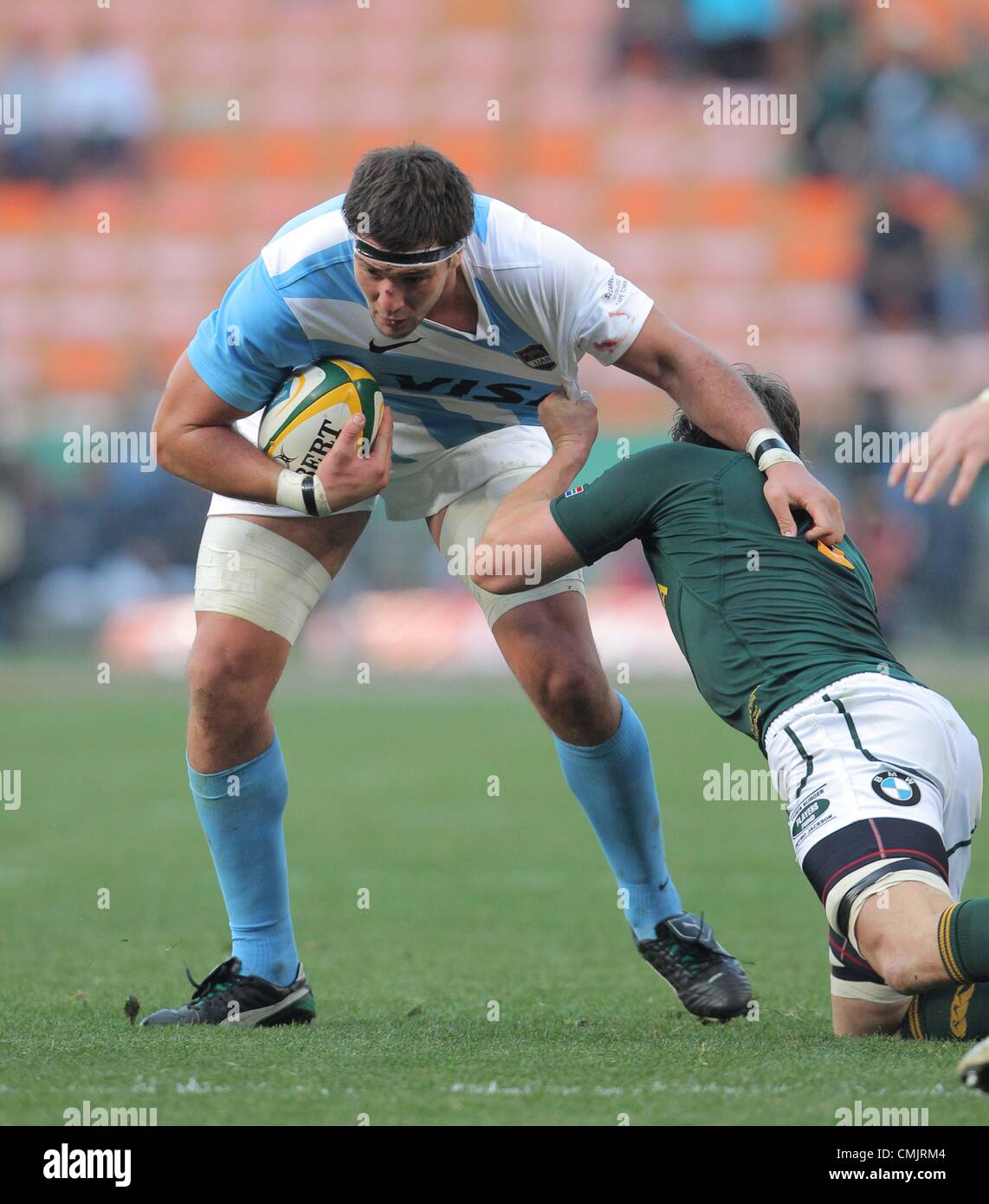CAPE TOWN, SOUTH AFRICA - AUGUST 18, Argentina lock Manuel Carizza ...