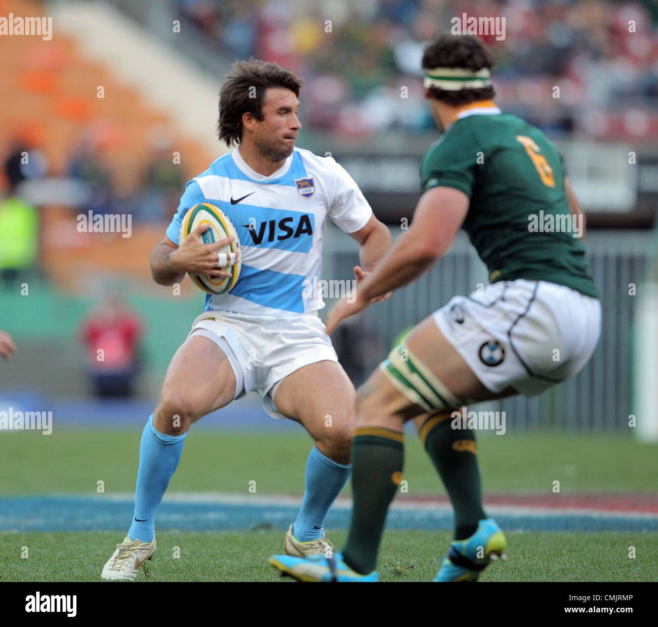 CAPE TOWN, SOUTH AFRICA - AUGUST 18, Argentina centre Marcelo Bosch ...
