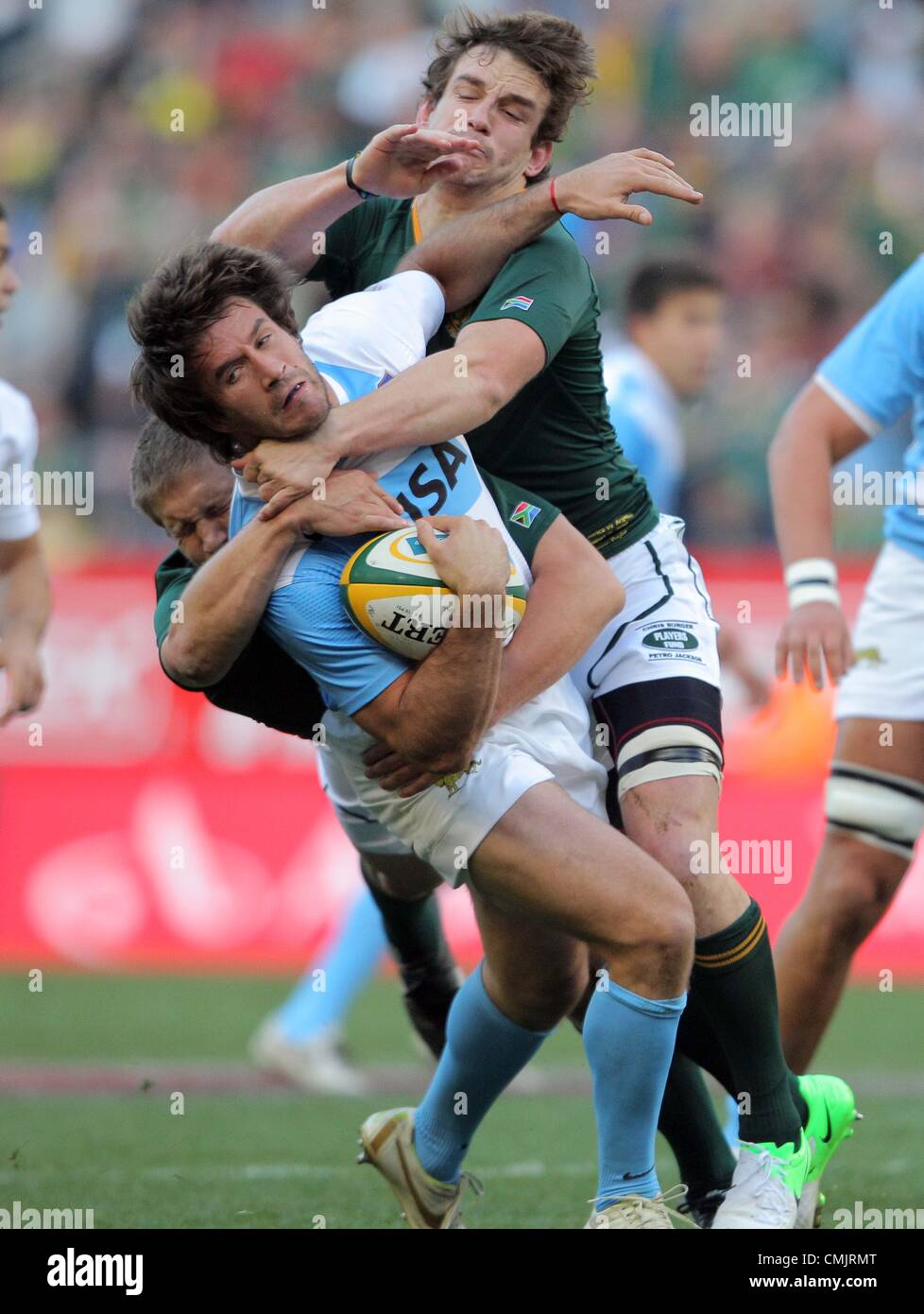 CAPE TOWN, SOUTH AFRICA - AUGUST 18, Argentina centre Marcelo Bosch ...