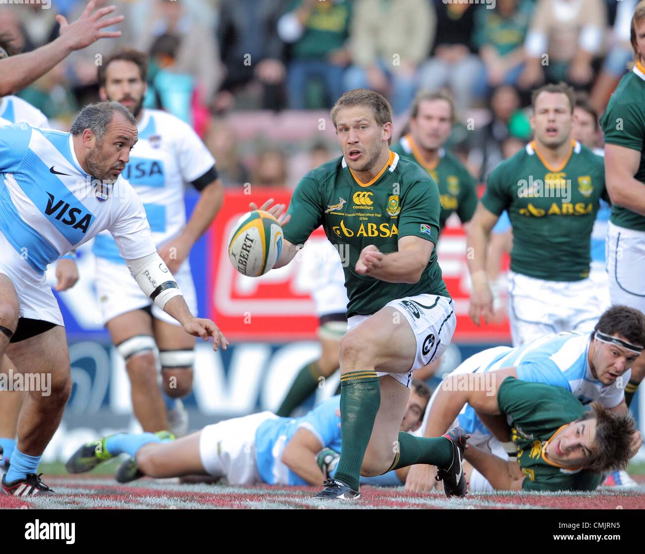 CAPE TOWN, SOUTH AFRICA - AUGUST 18, Springbok centre Frans Steynh ...