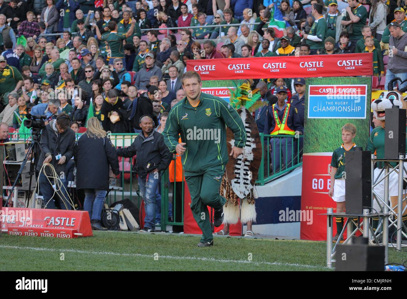 CAPE TOWN, SOUTH AFRICA - AUGUST 18, Springbok centre Frans Steyn ...