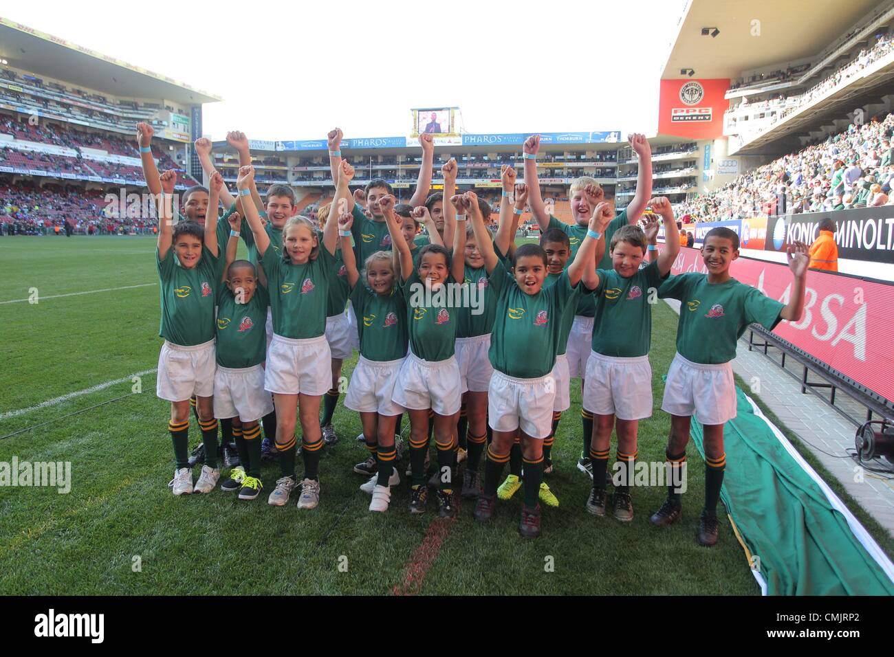 CAPE TOWN, SOUTH AFRICA - AUGUST 18, Spur kids during The Castle Rugby ...