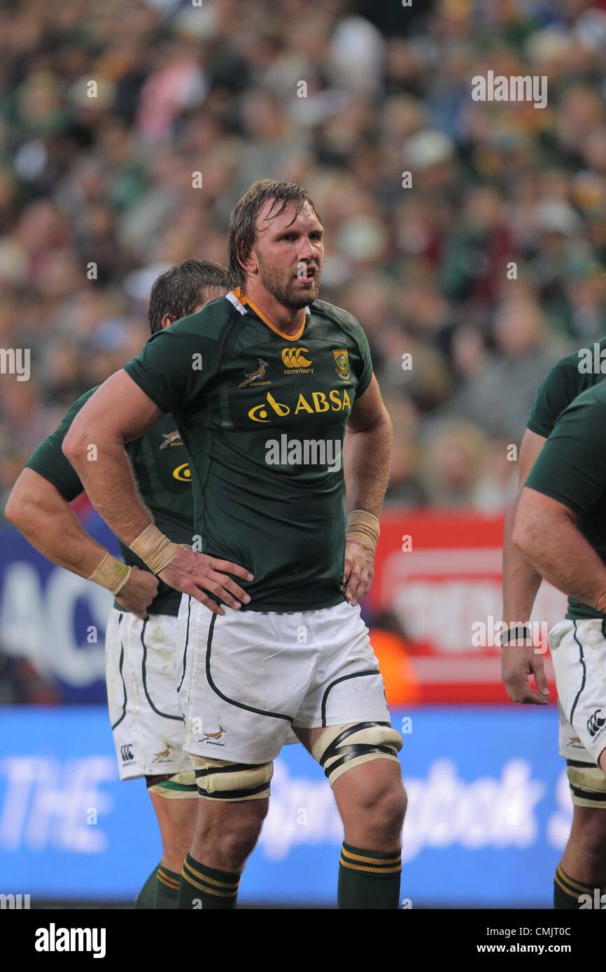 CAPE TOWN, SOUTH AFRICA - AUGUST 18, Springbok lock Andries Bekker ...