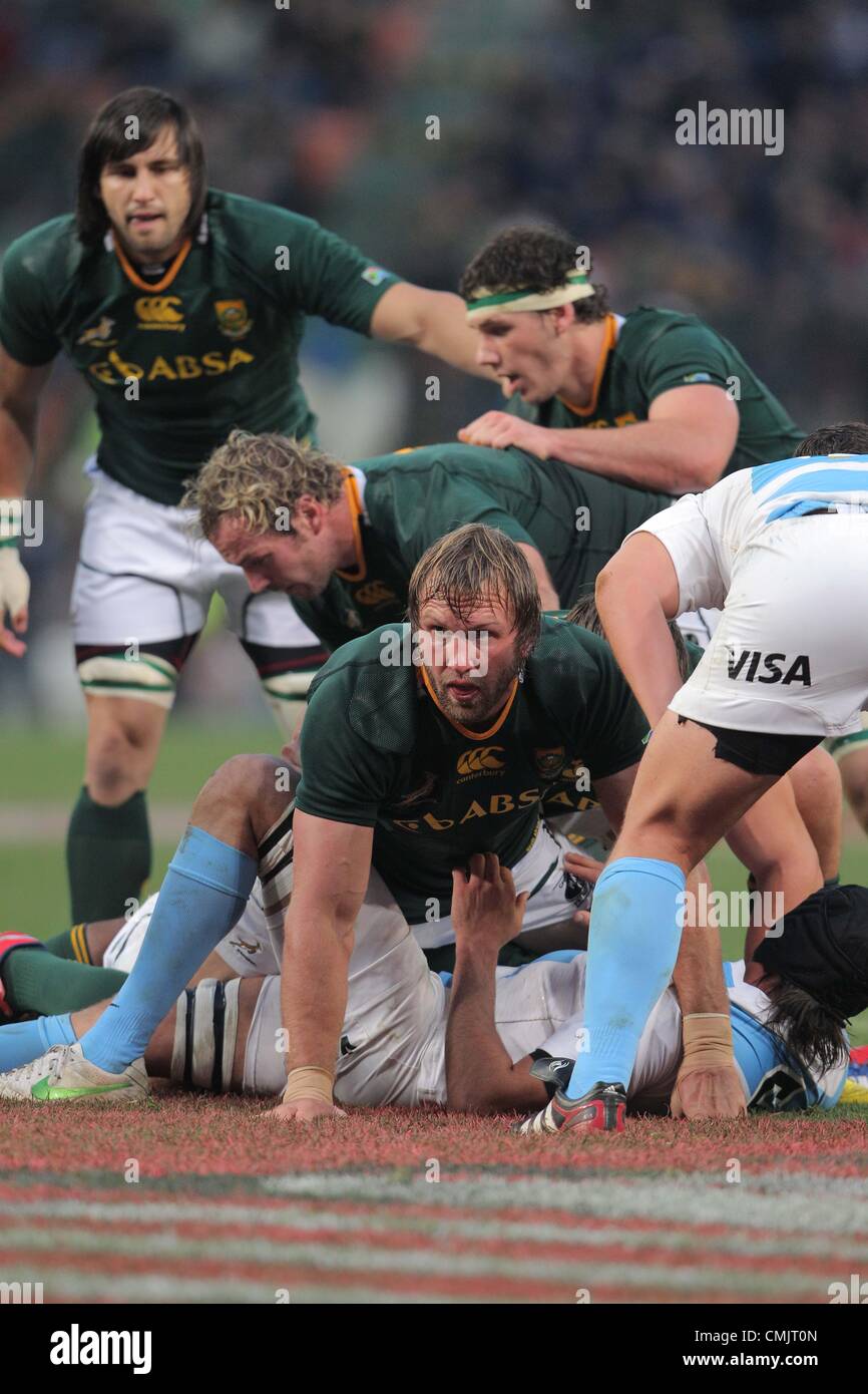 CAPE TOWN, SOUTH AFRICA - AUGUST 18, Springbok lock Andries Bekker ...