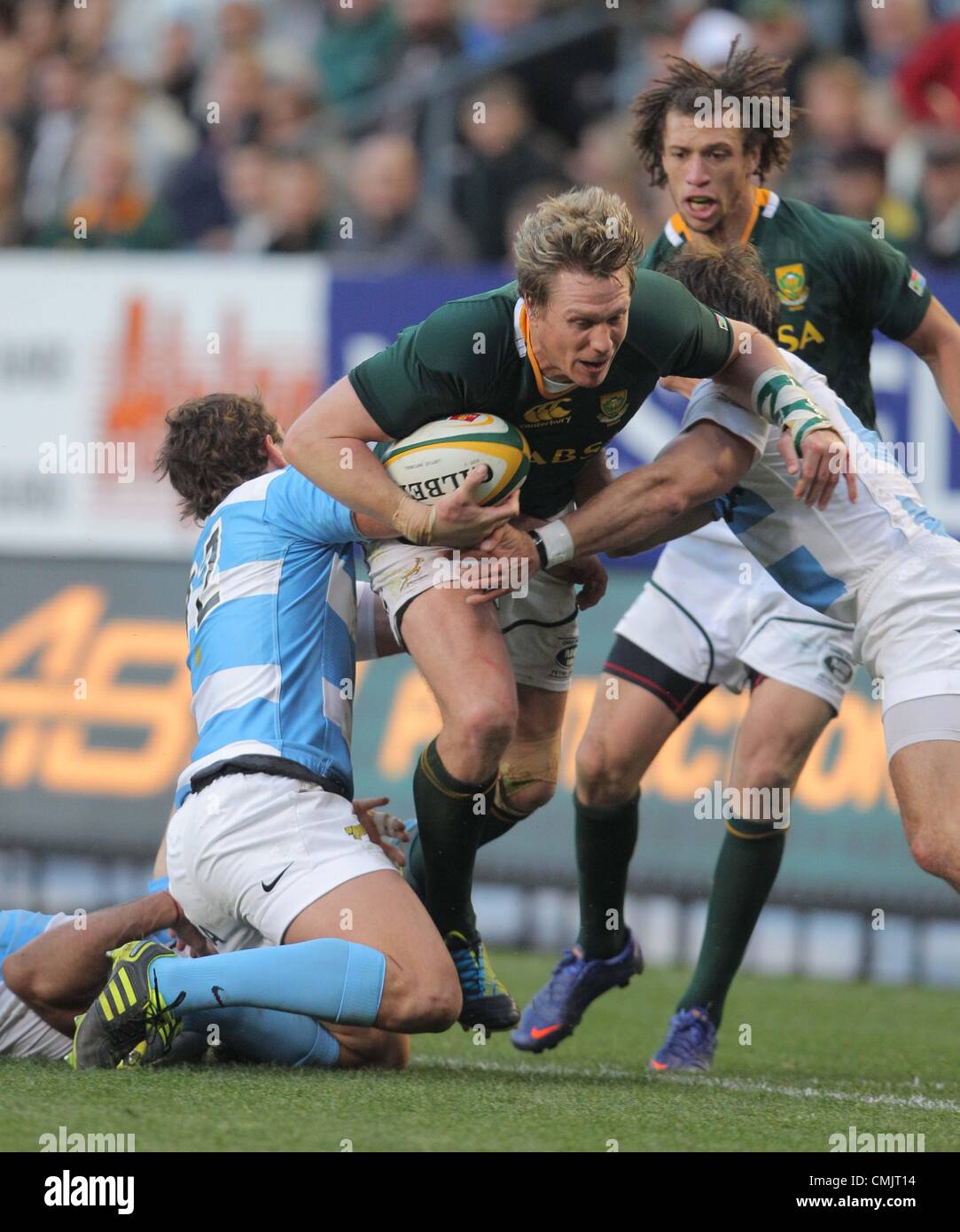 CAPE TOWN, SOUTH AFRICA - AUGUST 18, Springbok centre Jean de Villiers ...